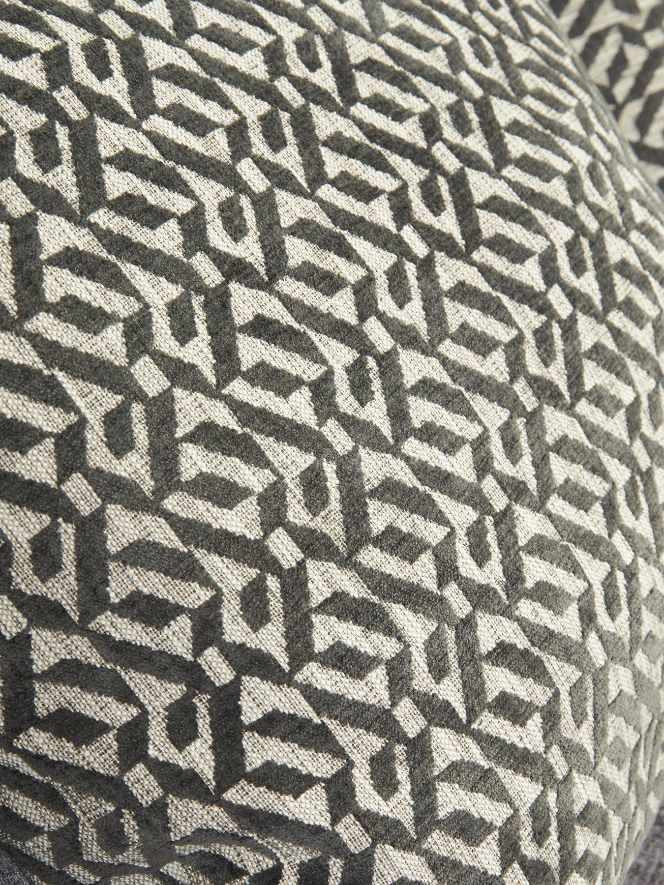 Very Home Marino Fabric/Faux Leather 3 Seater Scatter Back Sofa - Grey ...