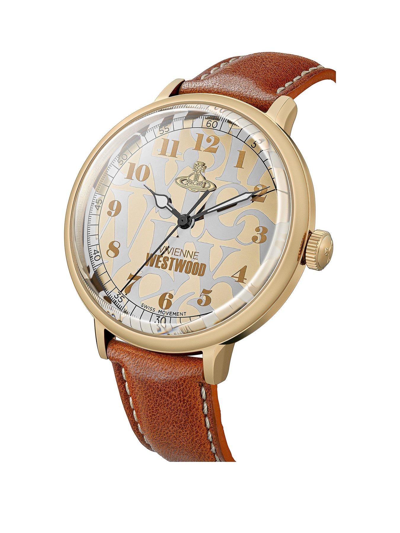 Vivienne Westwood Cavendish Ladies Quartz Watch with Pale Gold Mirror ...