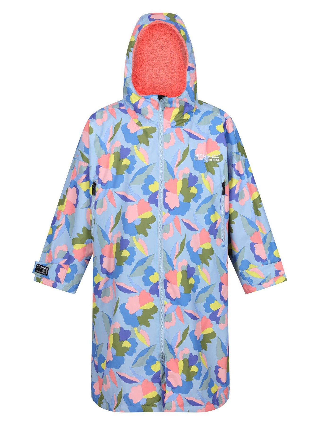Regatta Adult Changing Robe Waterproof Shell - Abstract Floral Print | Very