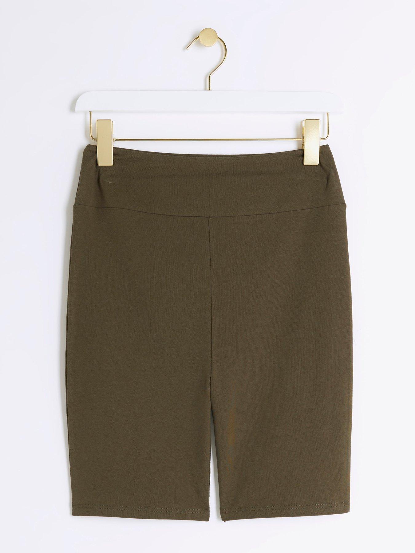 River Island High Waist Cycling Short Khaki Very