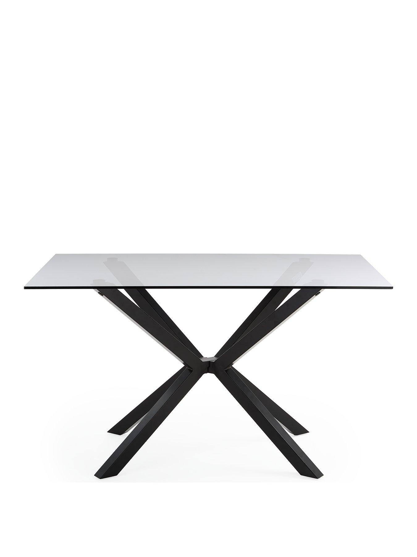 The Very Collection Chopstick 130 cm Rectangular Glass Top Dining Table ...