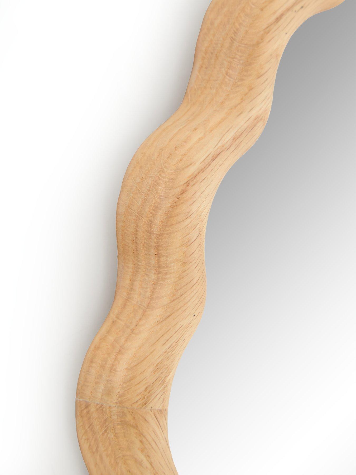 Very Home Squiggle Wooden Circle Mirror 40cm | Very