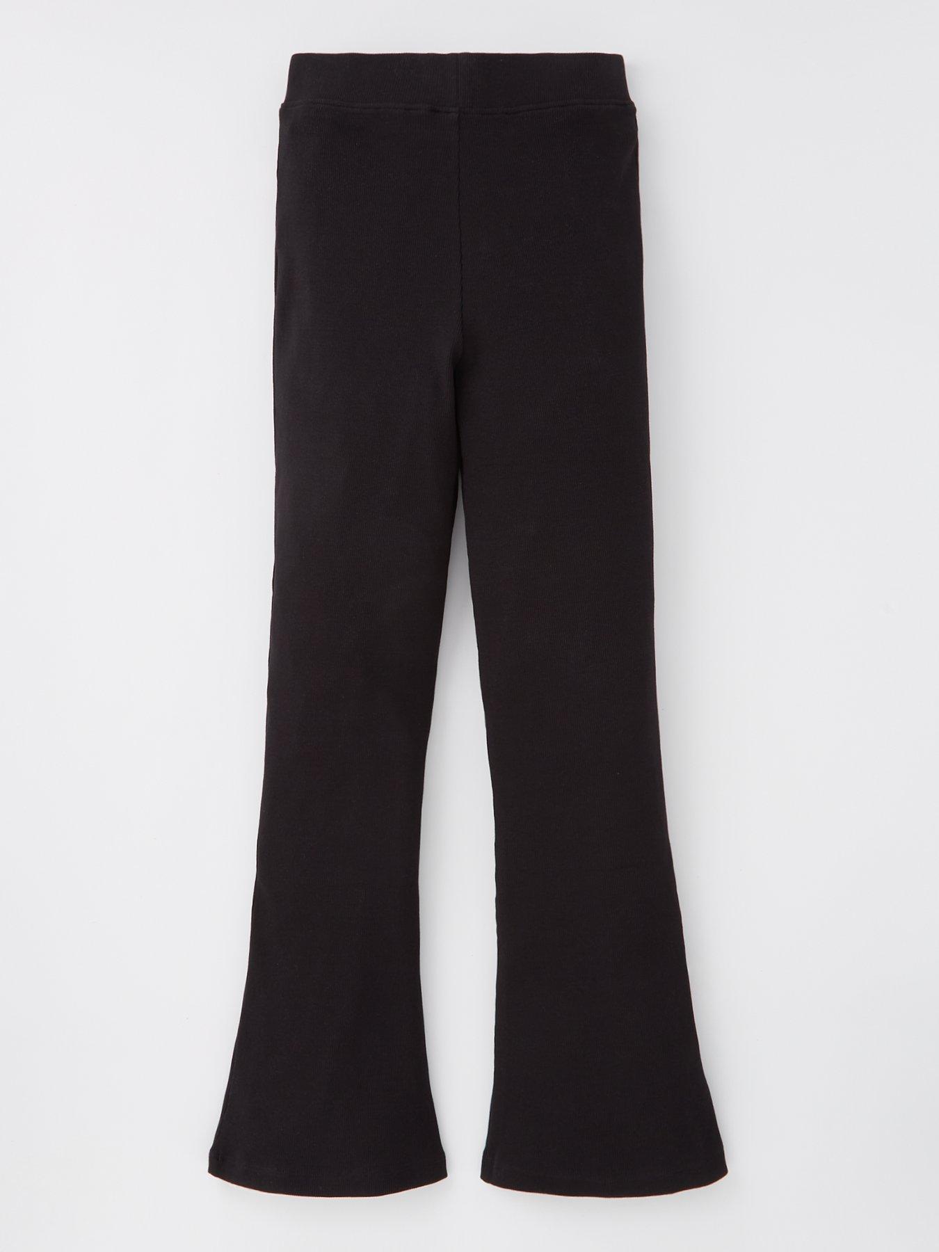 The Very Collection Girls Black Ribbed Flare | Very