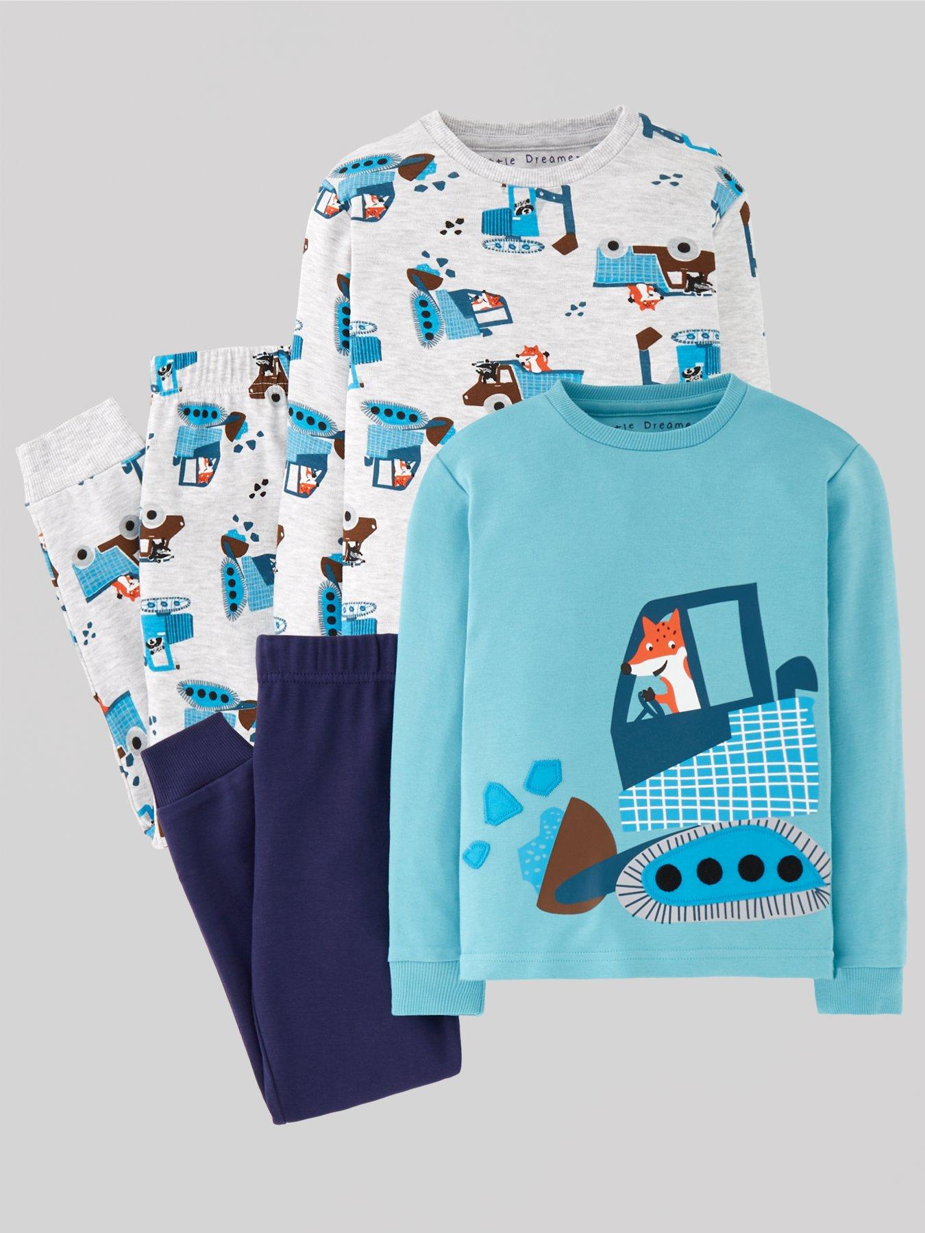 Mini V by Very Boys 2 Pack Graphic All Over Print Pyjamas | Very