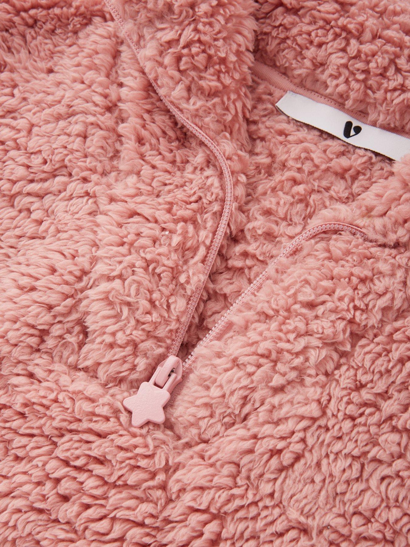 V By Very Girls Borg Jacket Pink Very
