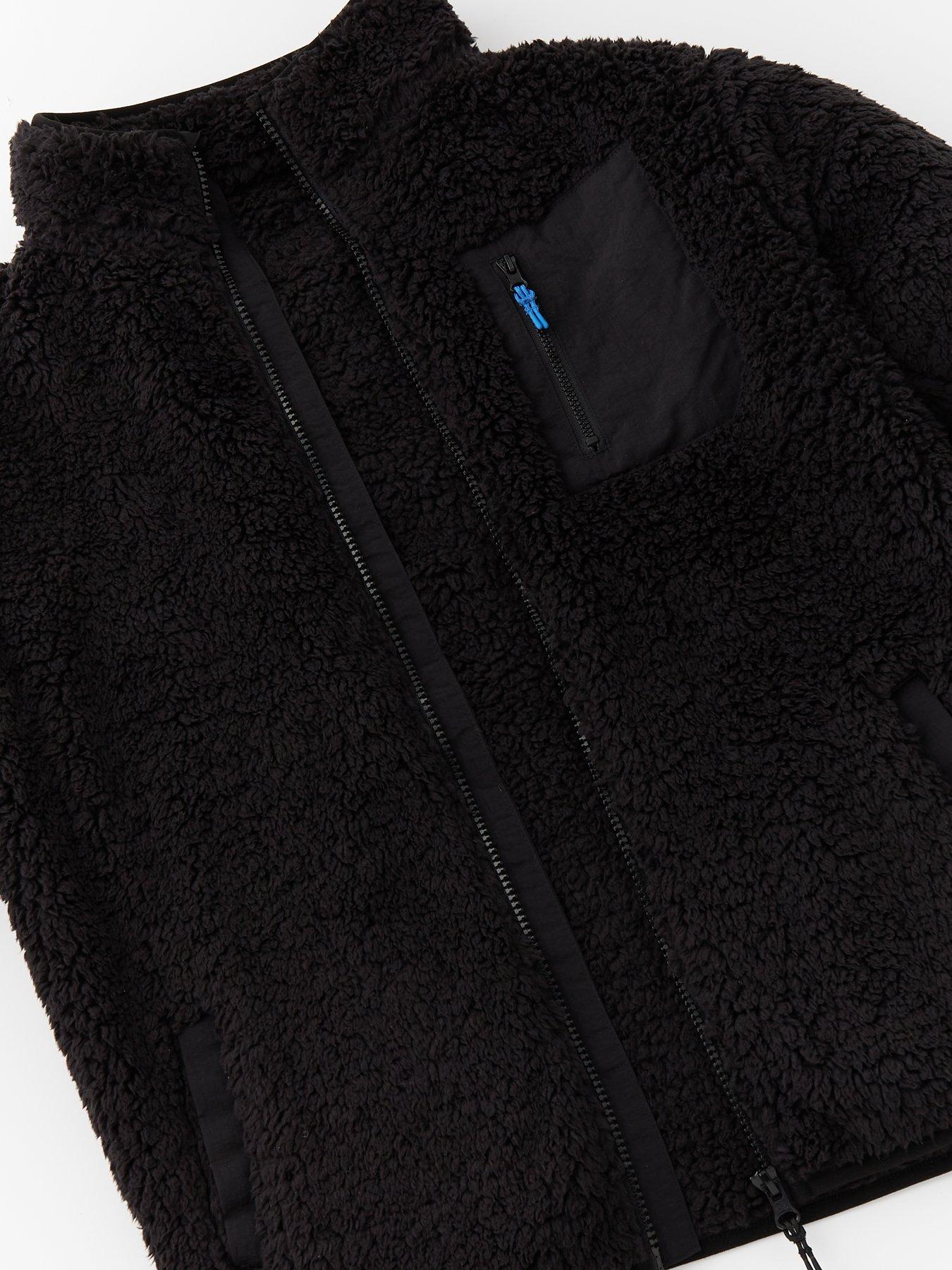 V by Very Boys Athleisure Borg Jacket - Black | Very