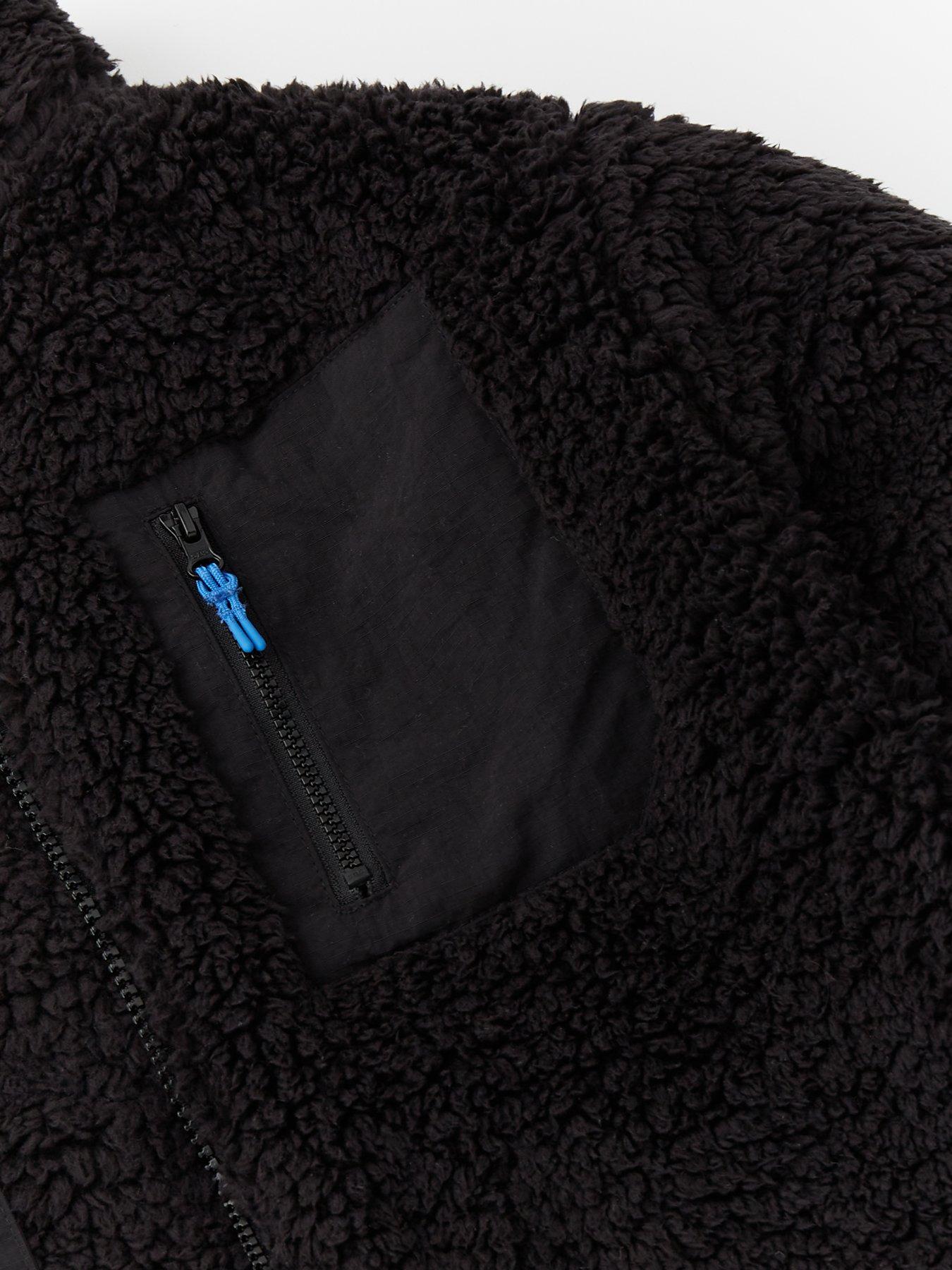 V by Very Boys Athleisure Borg Jacket - Black | Very