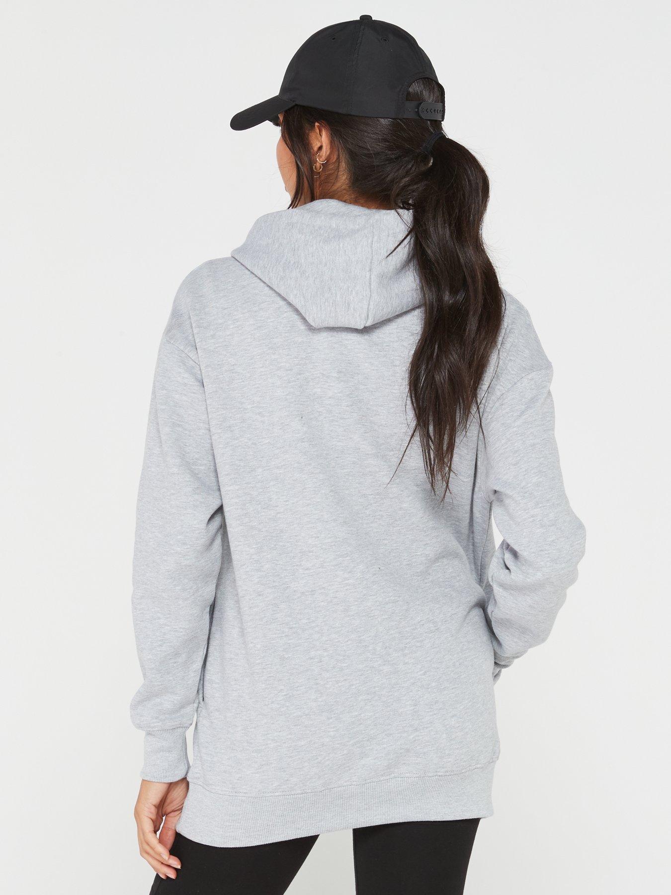 Everyday The Essential Oversized Zip Through Hoodie - Grey | Very