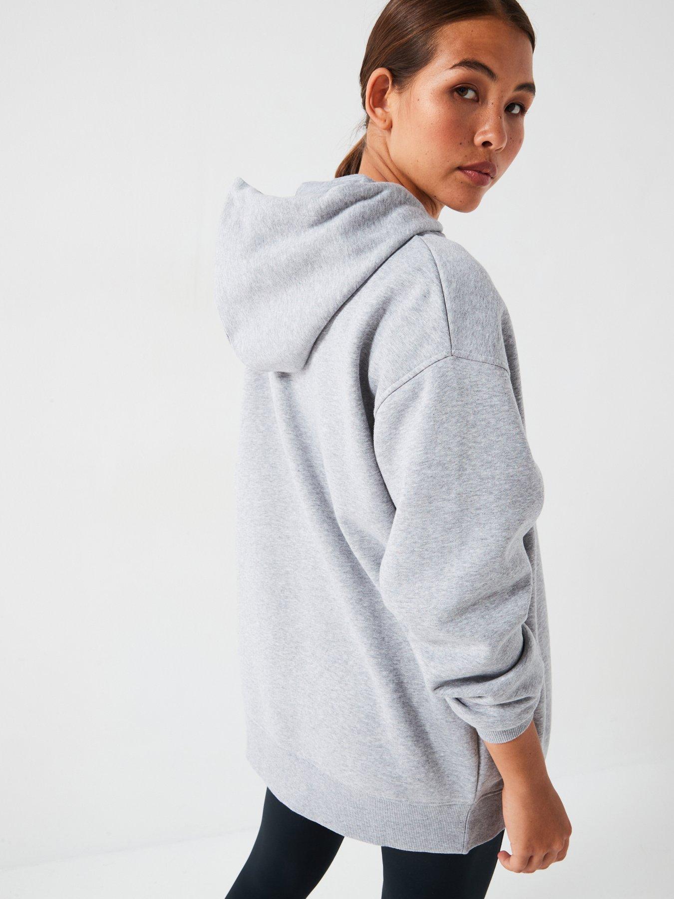 Everyday The Essential Oversized Zip Through Hoodie - Grey | Very