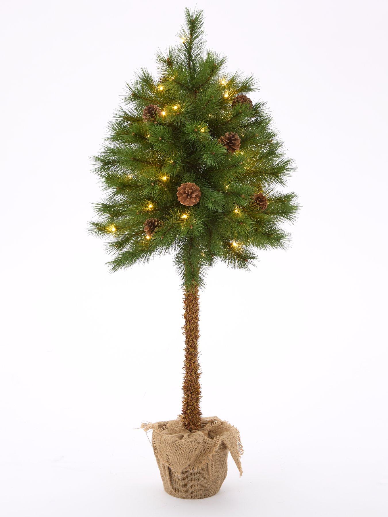 Very Home 4ft Lit Parasol Christmas Tree in Hessian Bag | Very