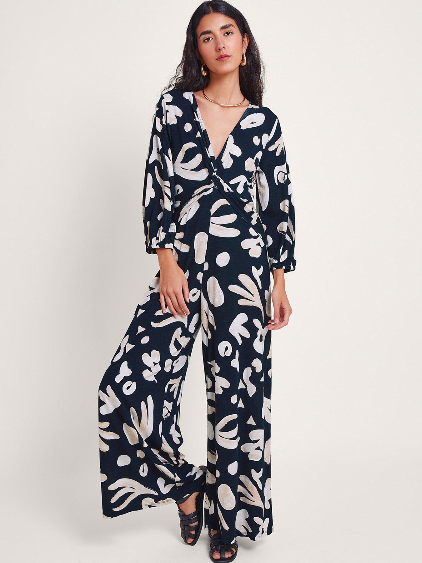 Monsoon Rosa Twist Jumpsuit - Black | Very