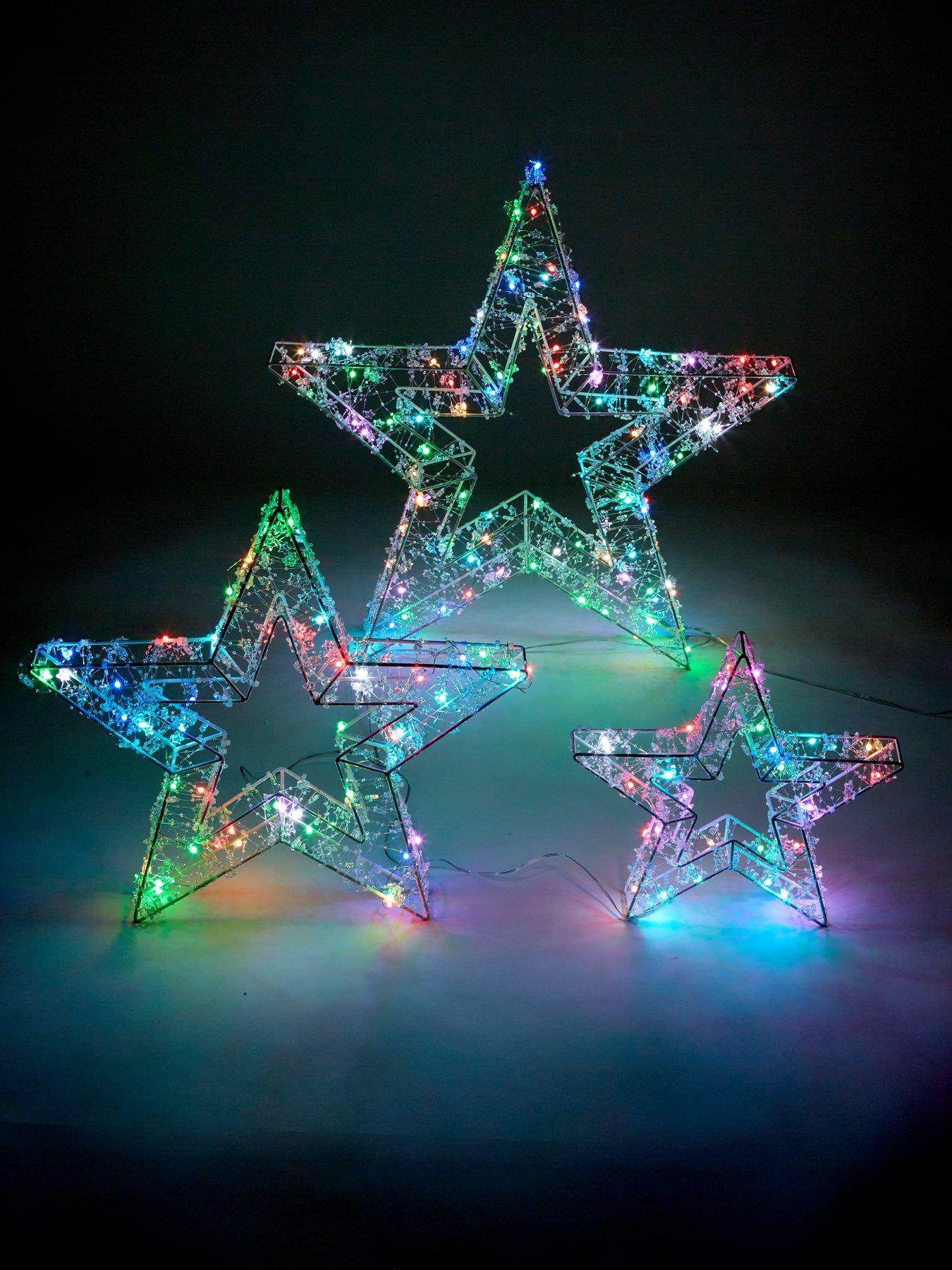 Very Home Set of 3 Multicolour Multifunction Outdoor Christmas ...