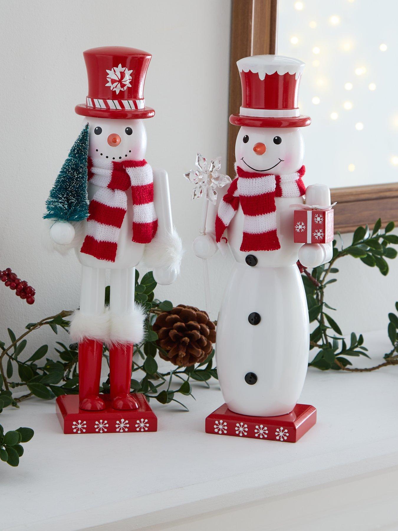 Very Home Set of 2 Snowman Nutcrackers | Very