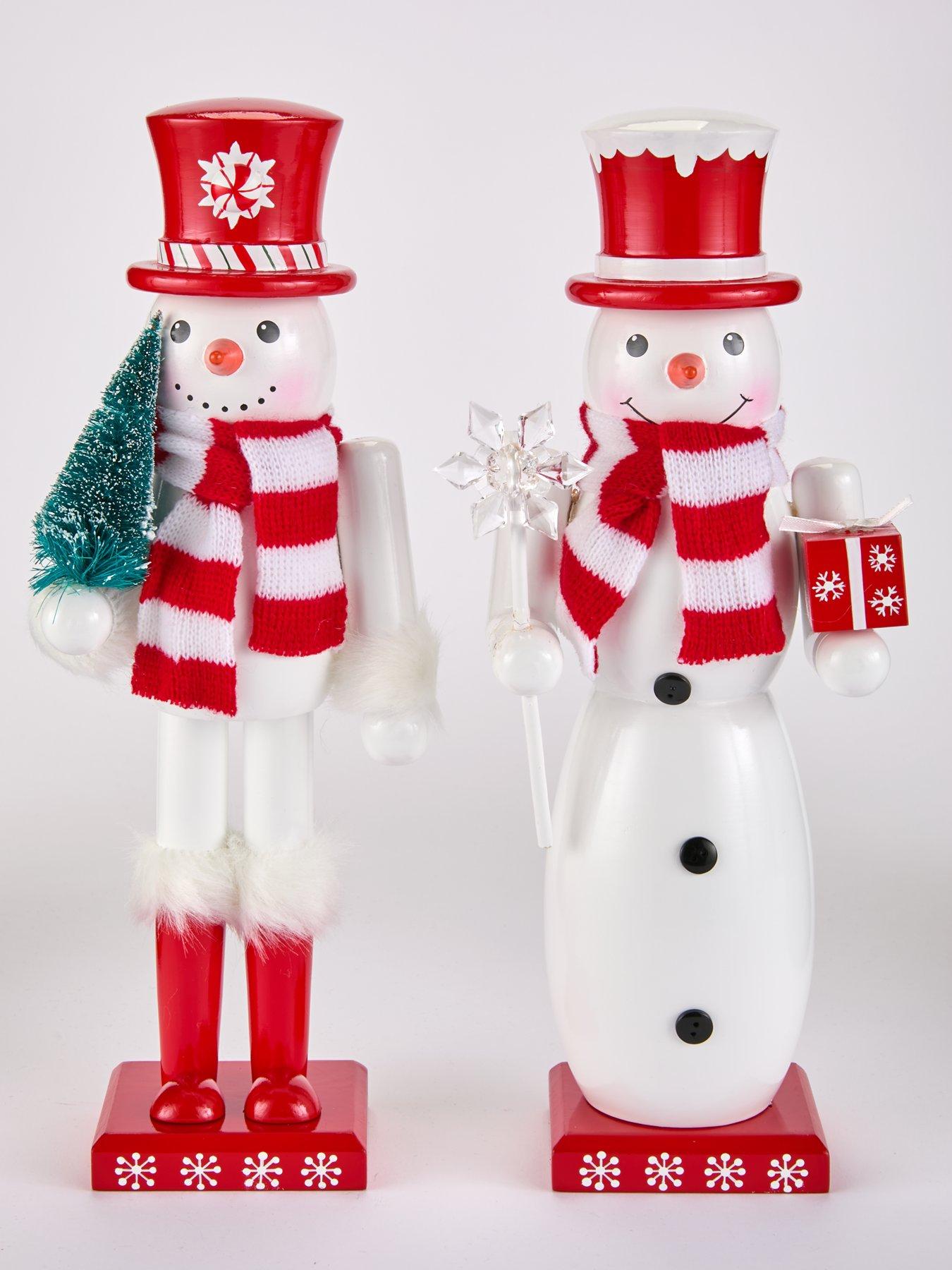 Very Home Set of 2 Snowman Nutcrackers | Very