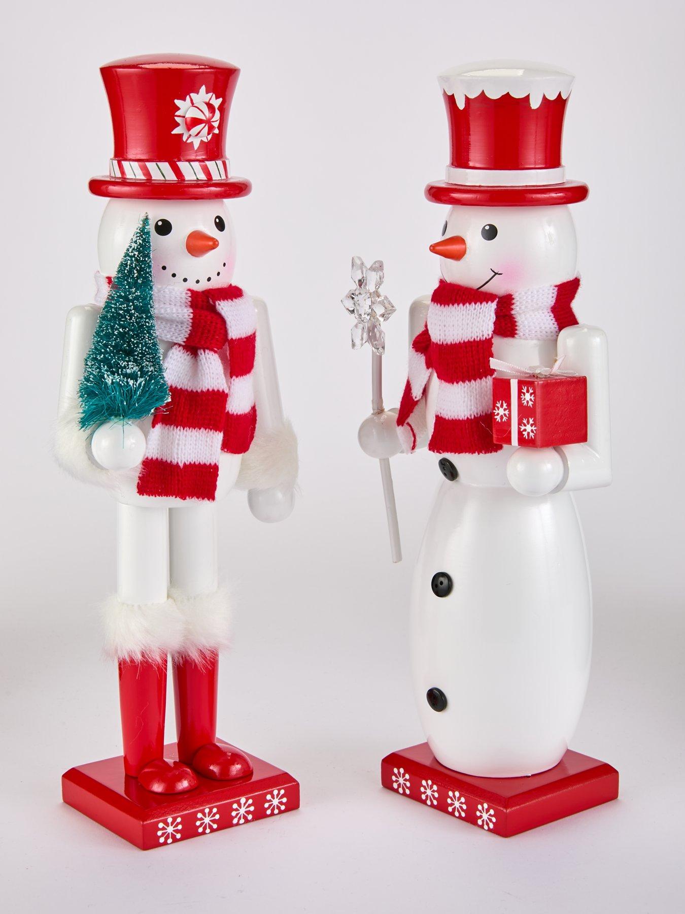Very Home Set of 2 Snowman Nutcrackers | Very