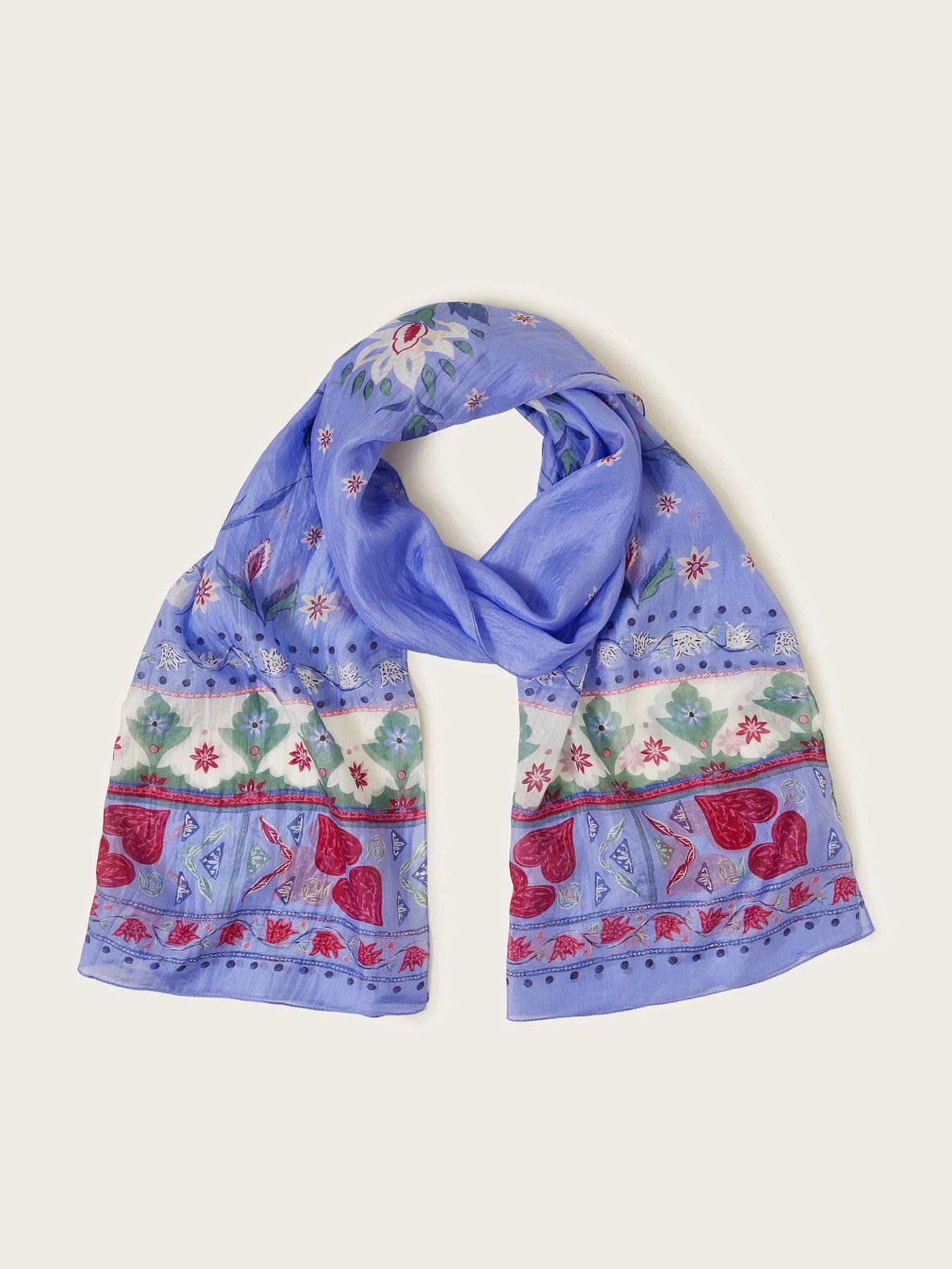 Monsoon Aldina Border Floral Silk Scarf | Very