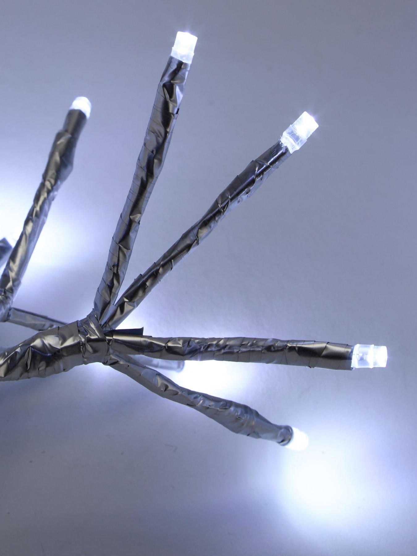 Very Home Set of 3 Silver Firework Outdoor Christmas Stake Lights | Very