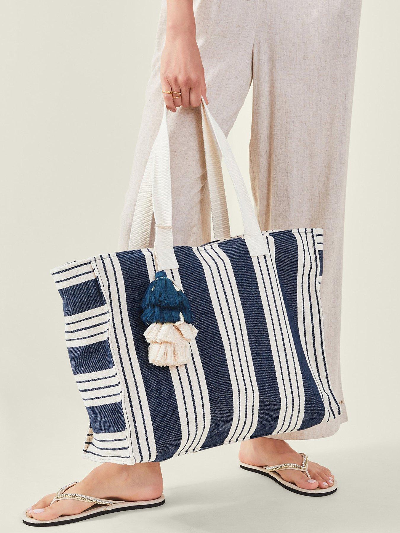 Accessorize Large Stripe Beach Bag | Very
