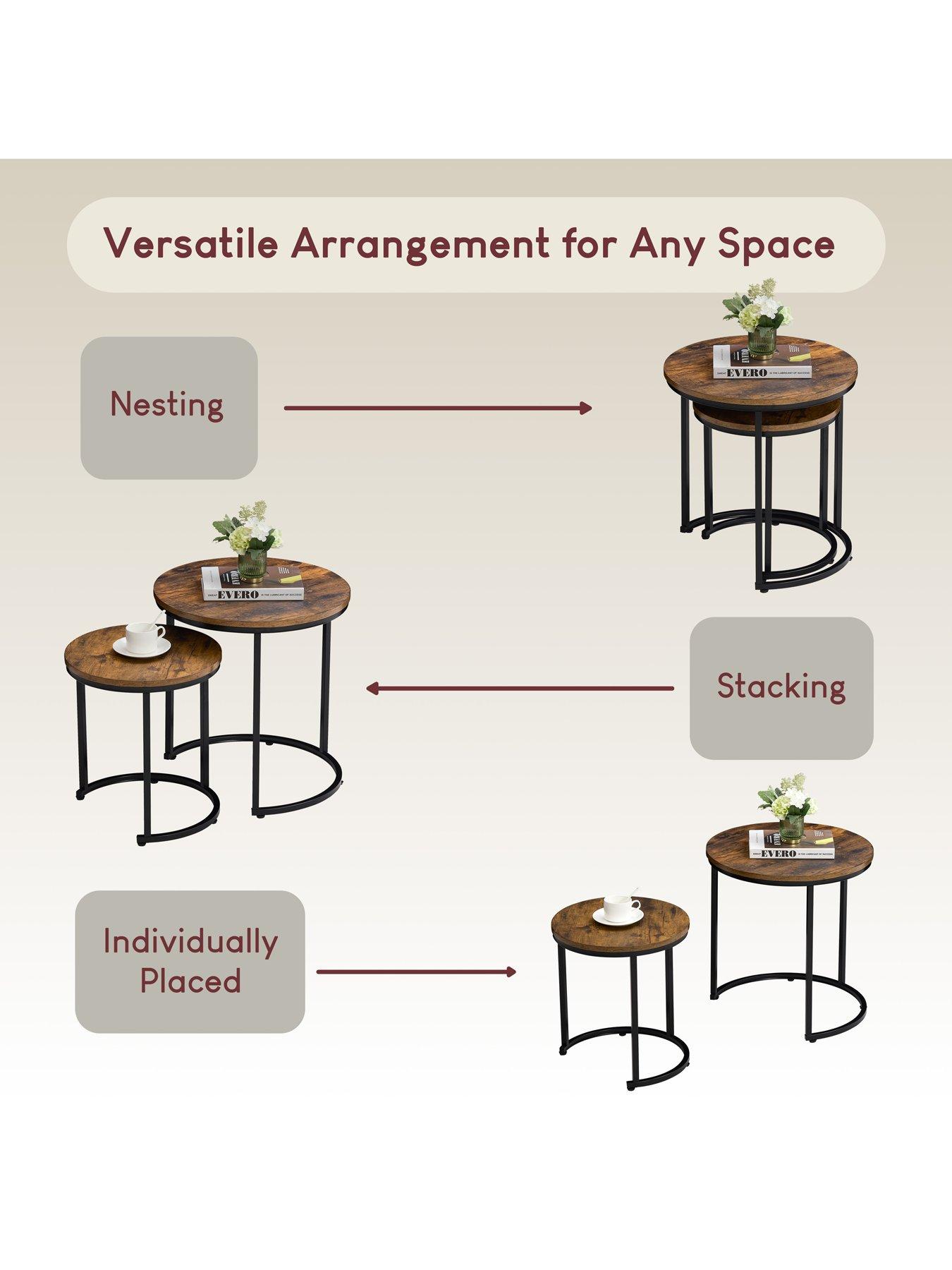 Vida Designs Brooklyn Nest Of 2 Round Tables | Very