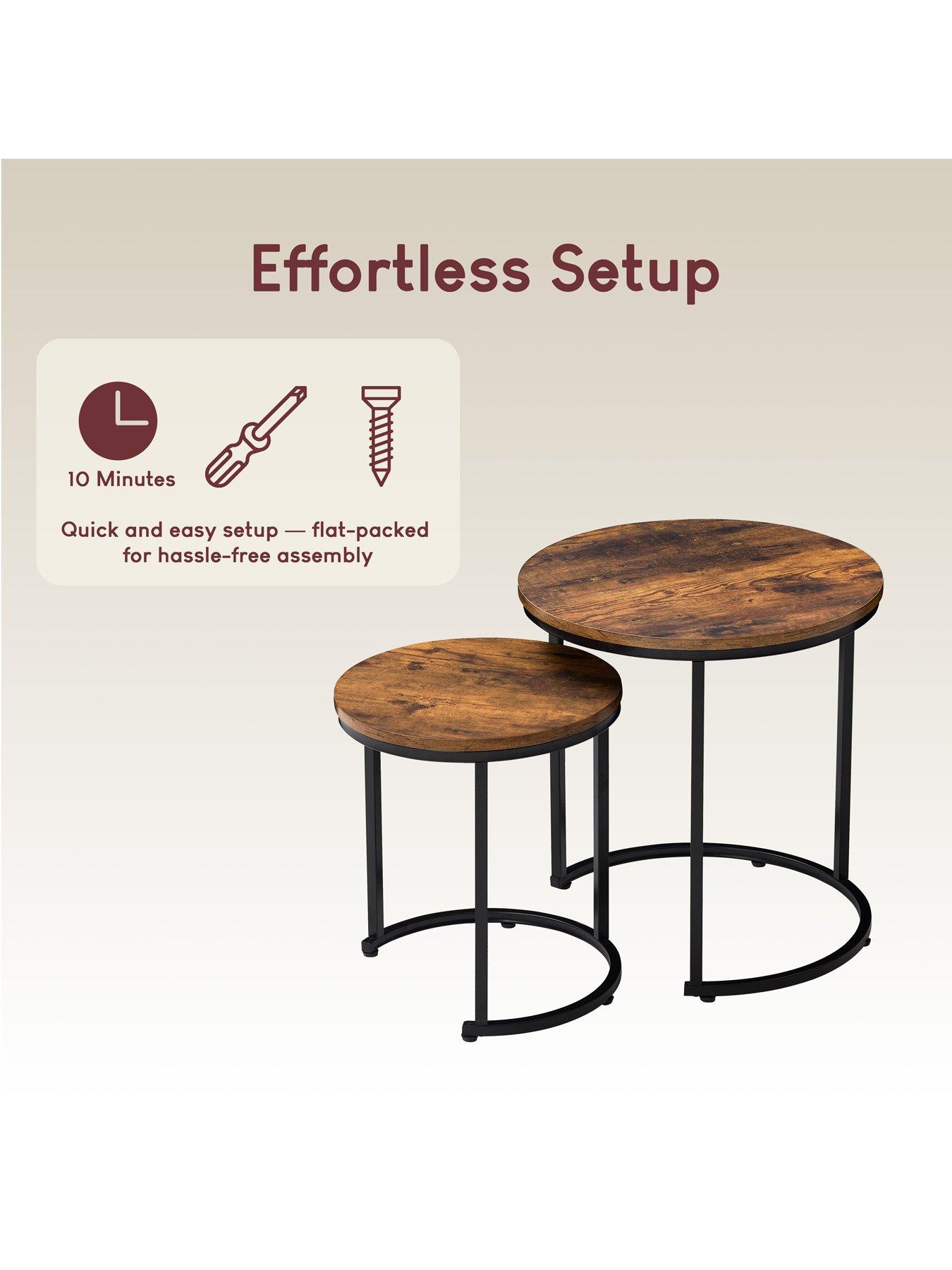 Vida Designs Brooklyn Nest Of 2 Round Tables | Very