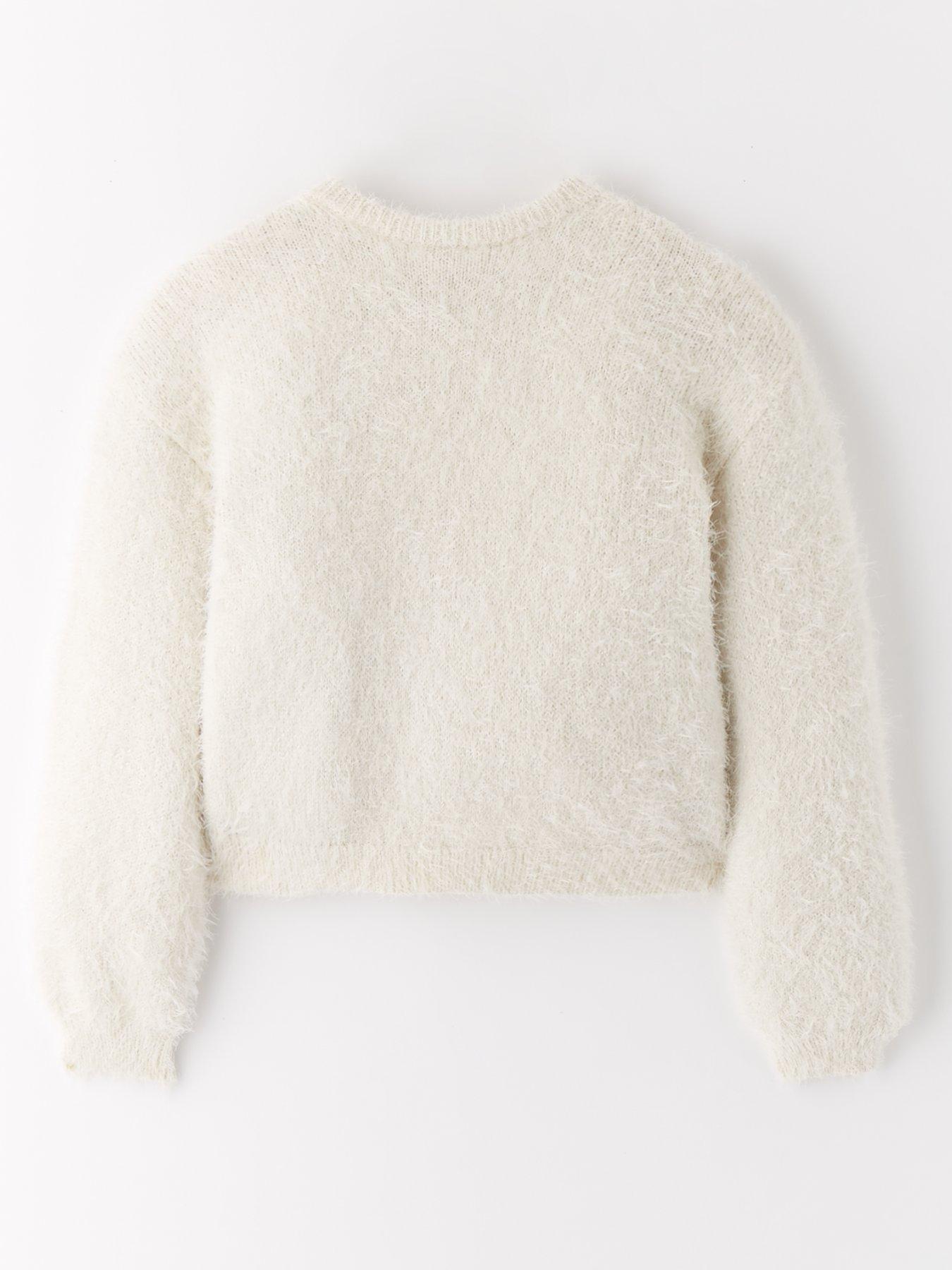 V by Very Girls Cream Fluffy Jumper | Very