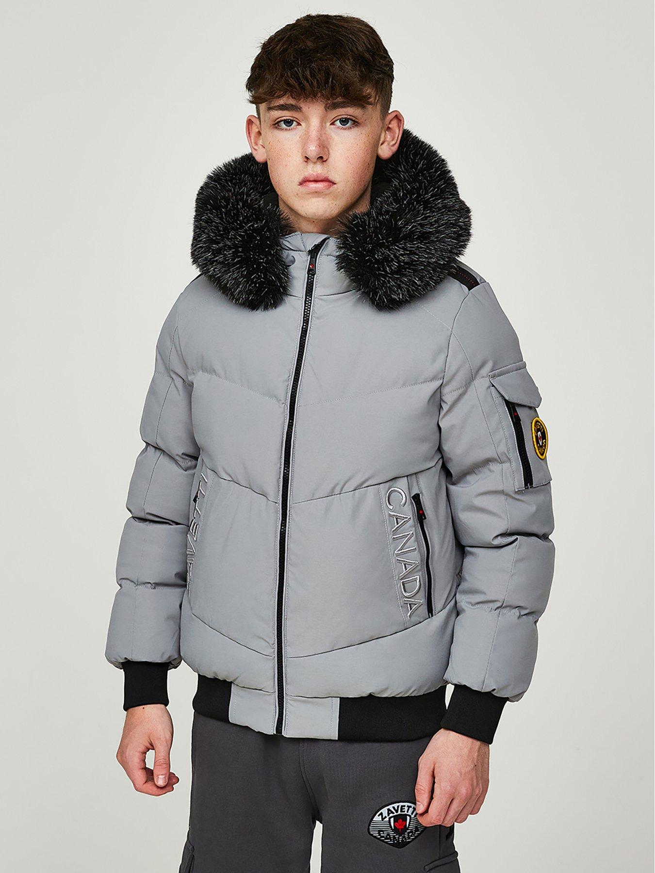 Zavetti Canada Junior Paranetti Bomber Jacket - Grey | Very