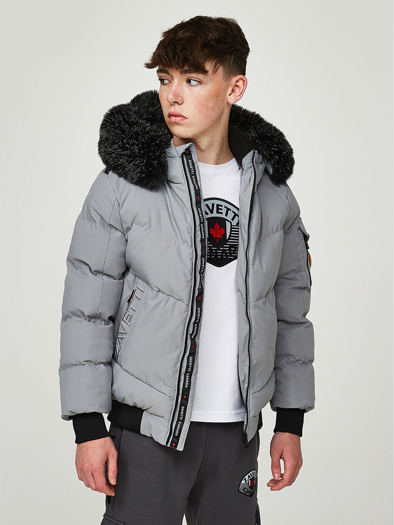 Zavetti Canada Junior Paranetti Bomber Jacket - Grey | Very