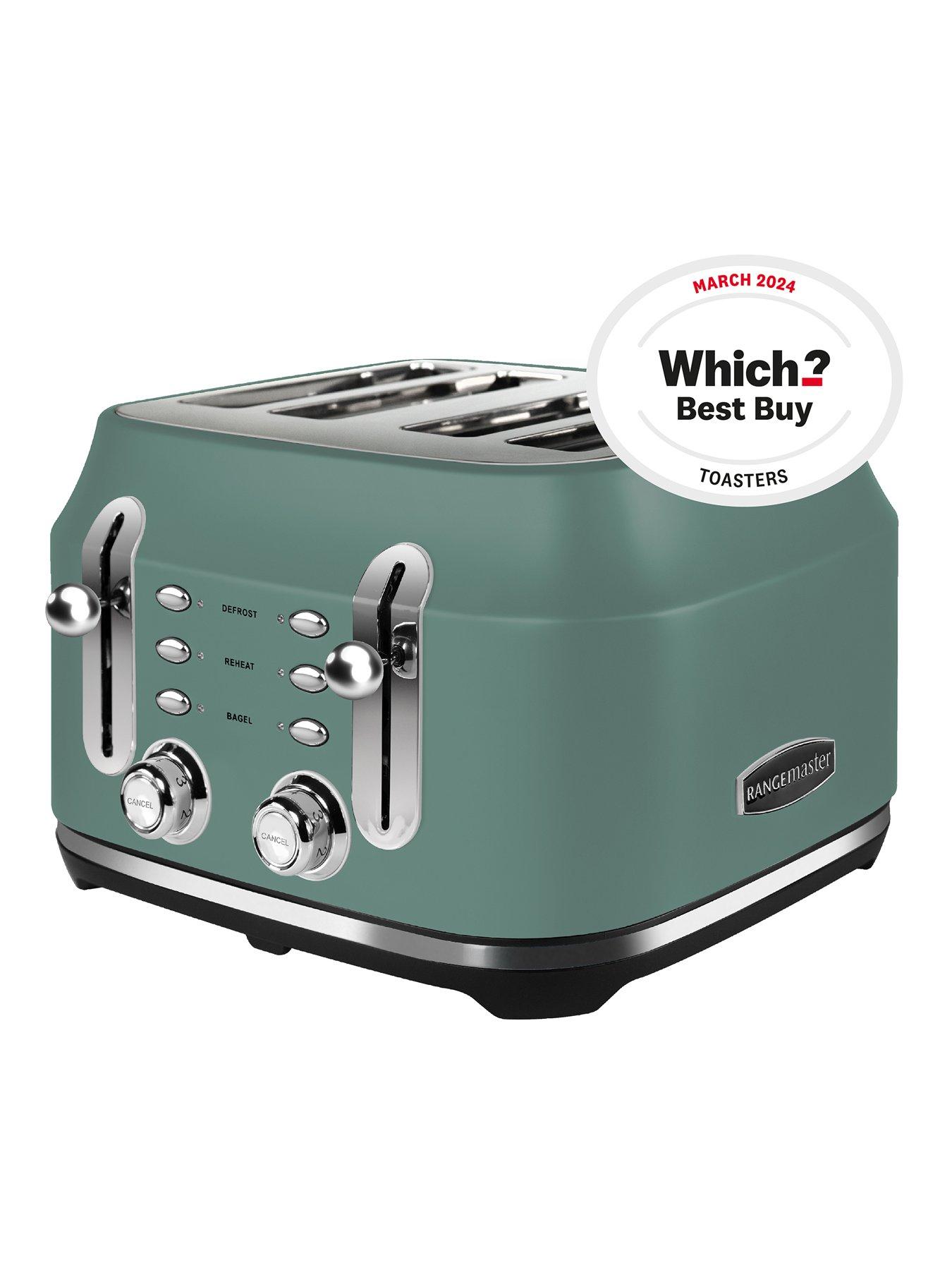 Rangemaster Classic 4 Slice Toaster - Mineral Green | very.co.uk