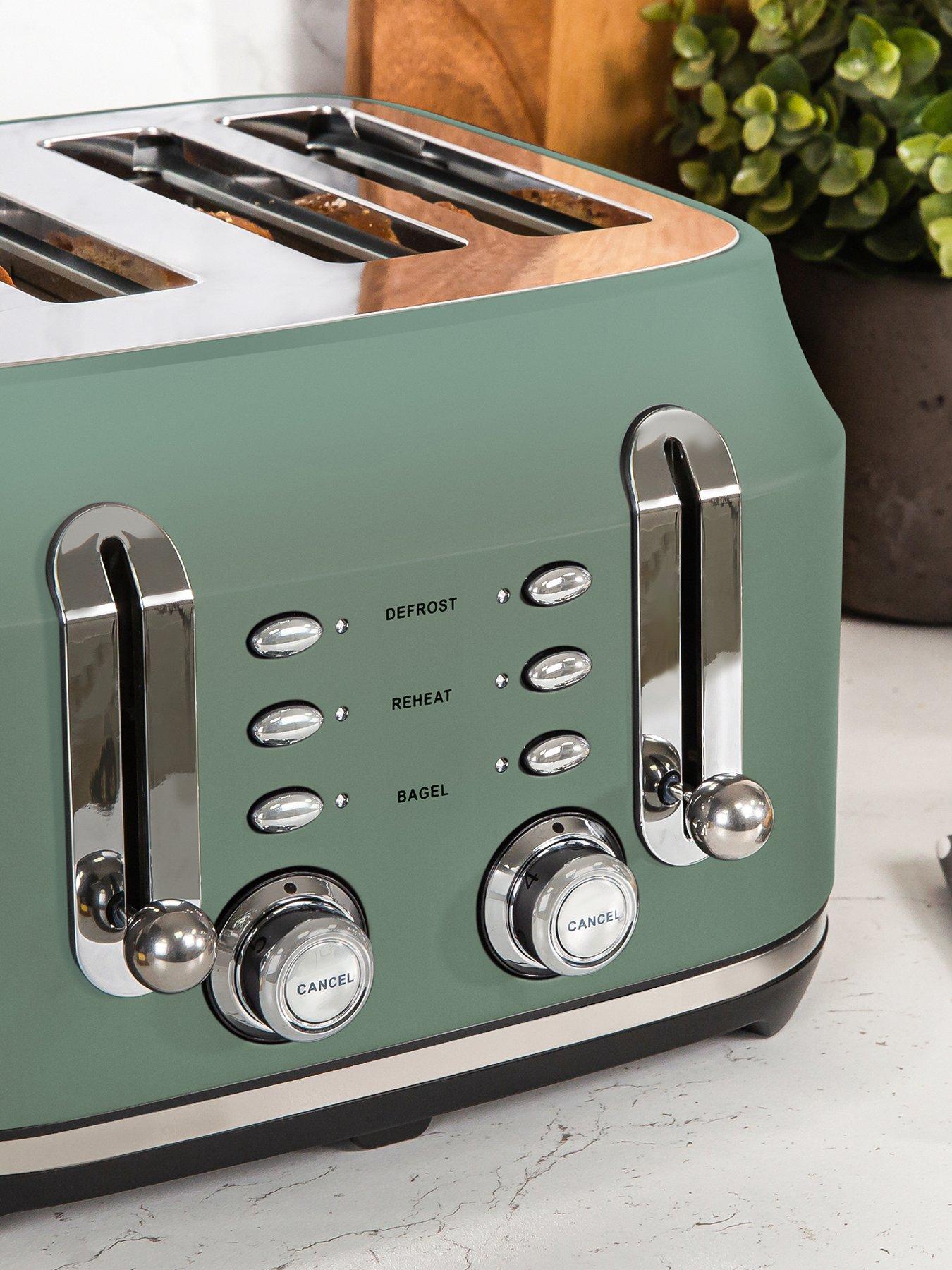 Rangemaster Classic 4-Slice Toaster - Mineral Green | Very