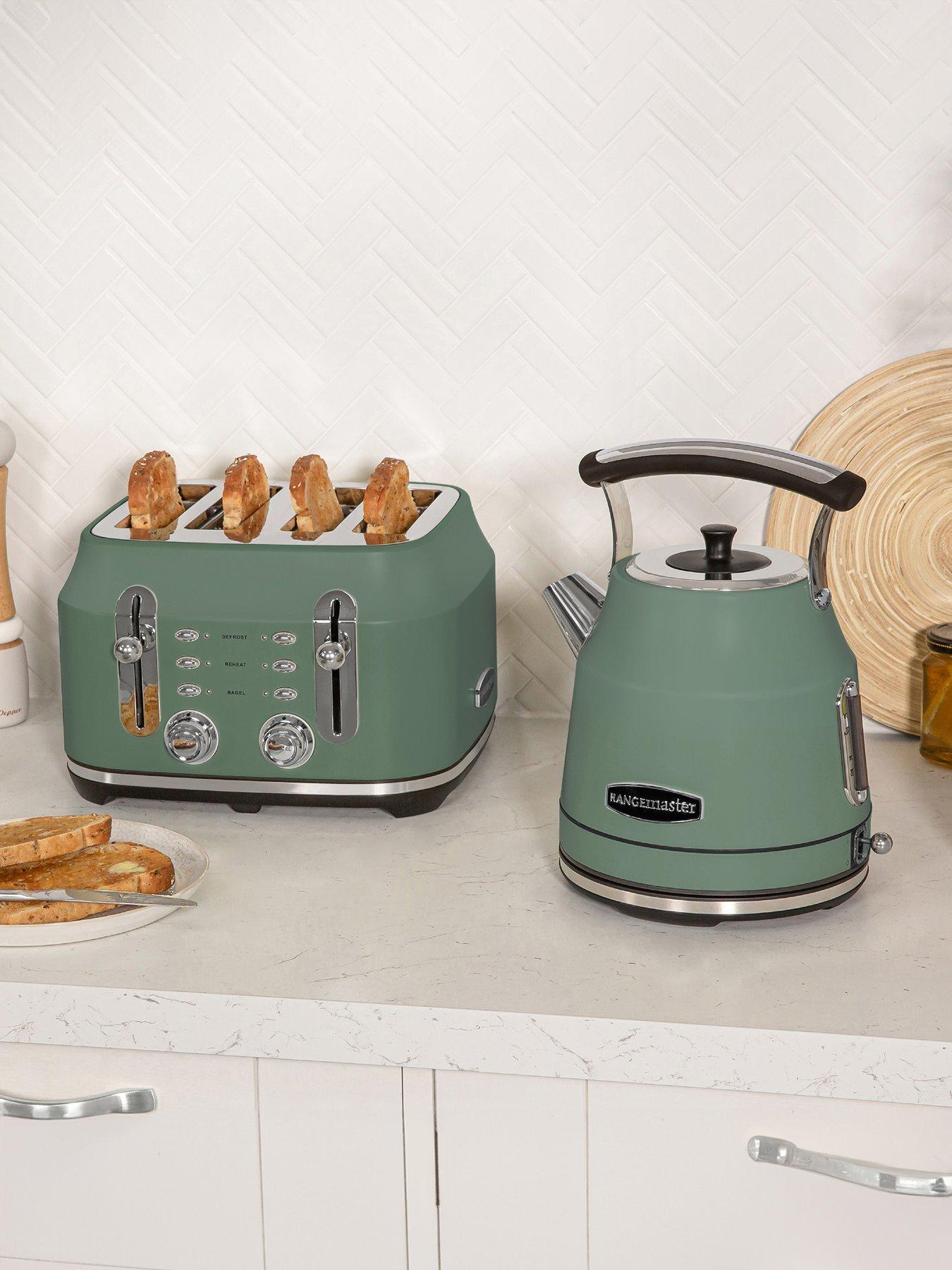 Rangemaster Classic 4-Slice Toaster - Mineral Green | Very
