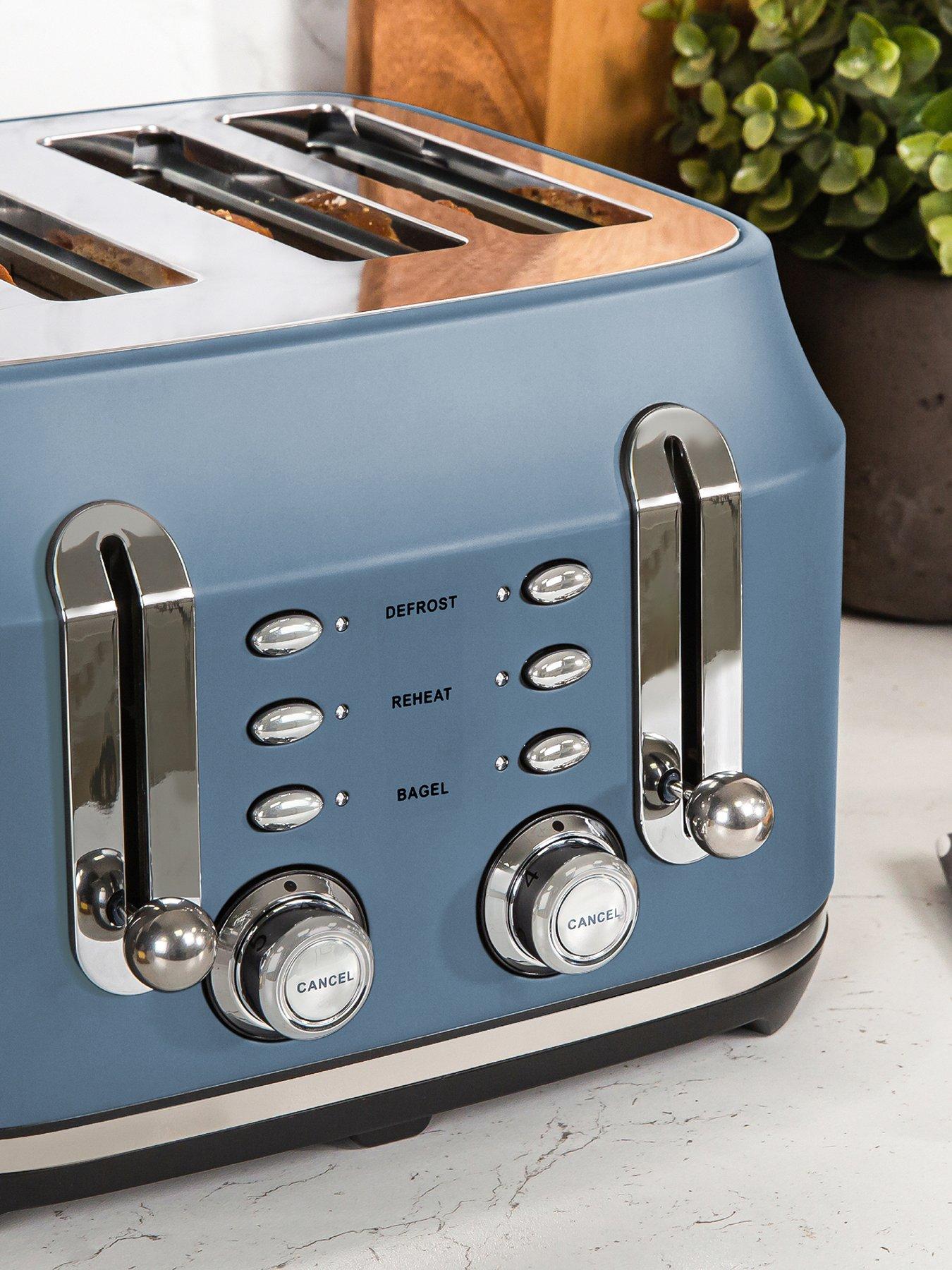 Rangemaster Classic 4-Slice Toaster - Stone Blue | Very