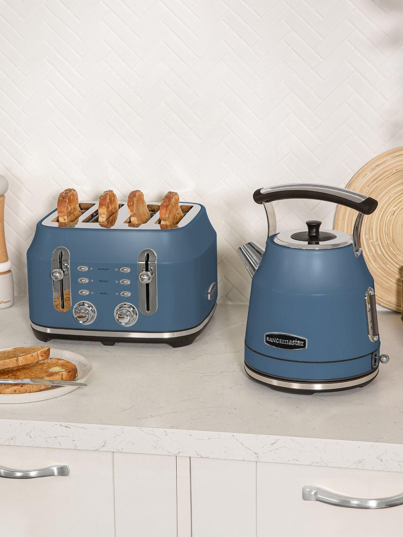 Rangemaster Classic 4-Slice Toaster - Stone Blue | Very
