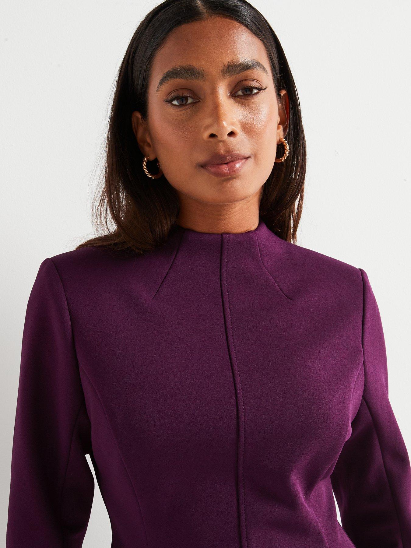 V by Very Fit And Flare Mini Dress - Purple | Very