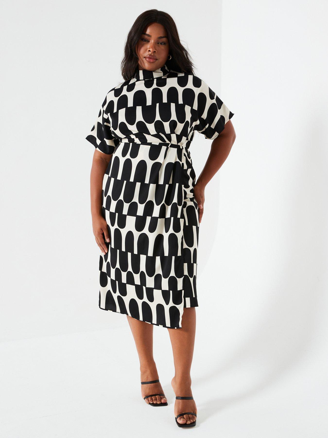 AX PARIS CURVE Abstract print dress | Very