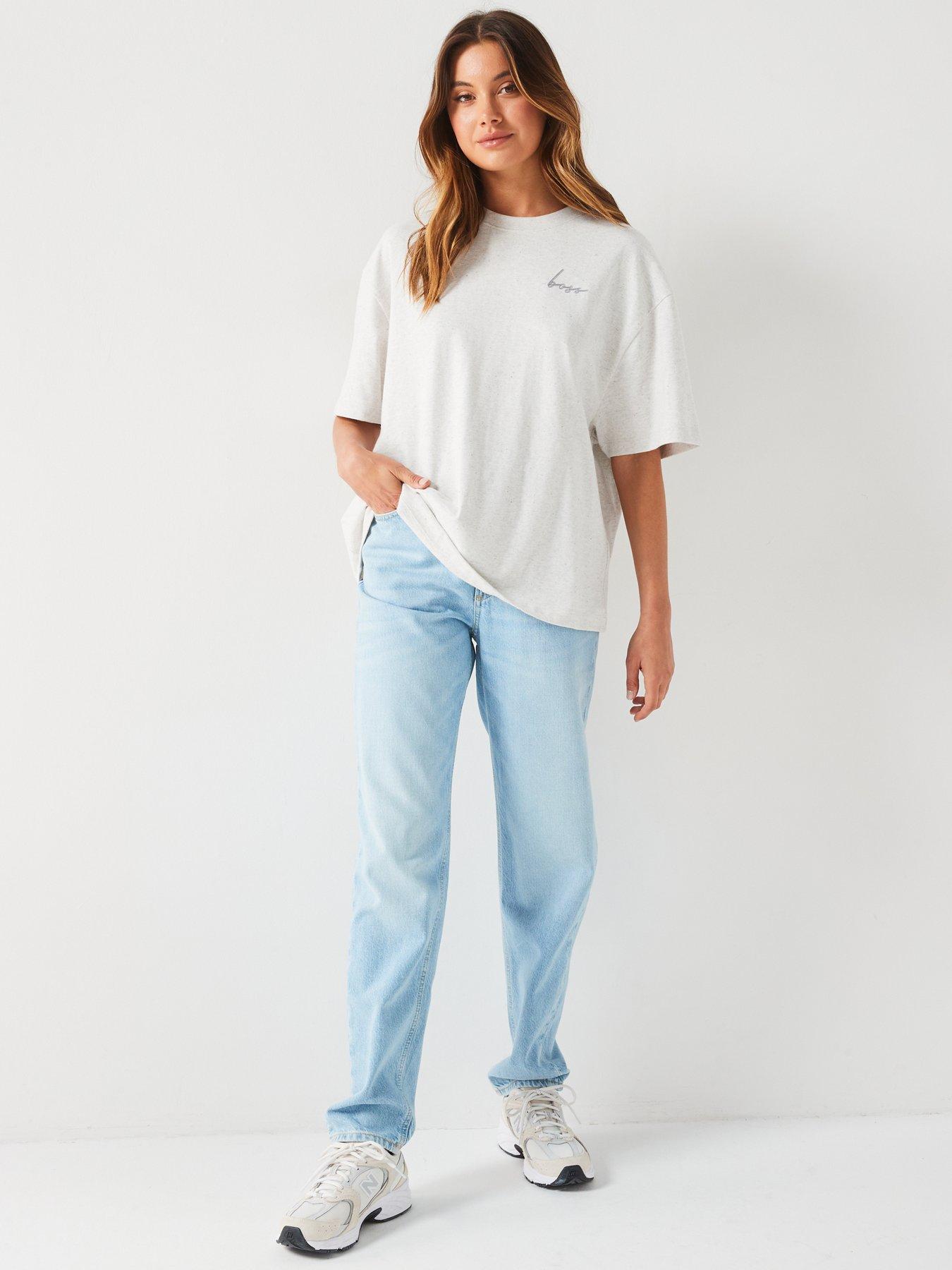 BOSS Ruth High Rise Mom Jean - Blue | Very