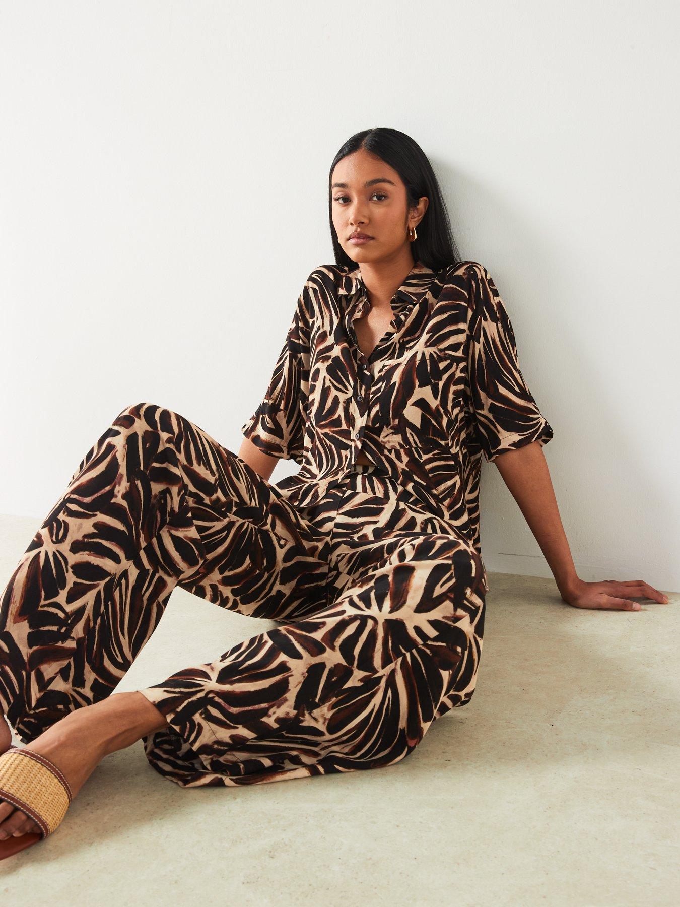 Mango Printed Design Wide Leg Trouser | Very