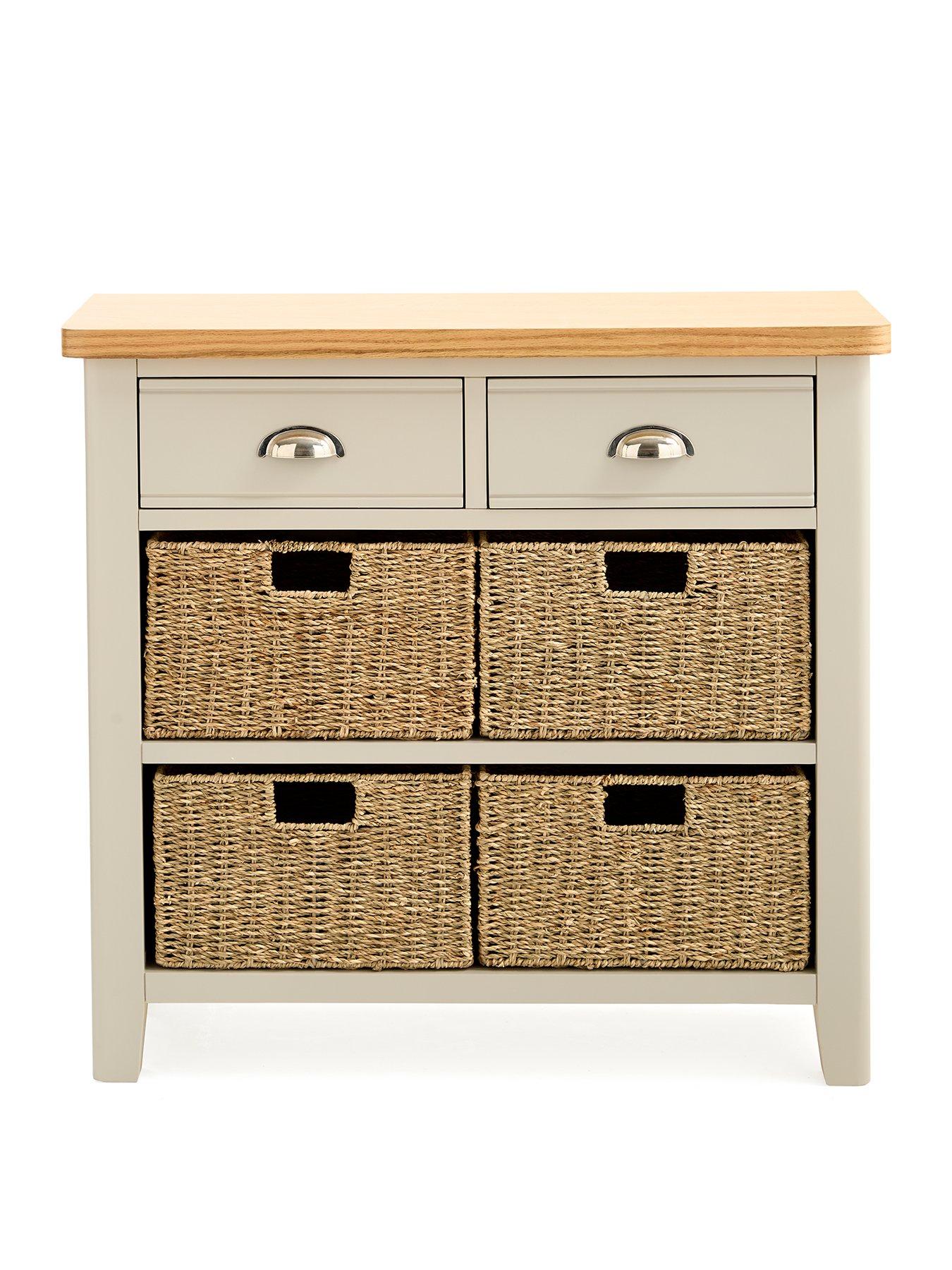 Very Home Malone Ready Assembled 2 Drawer 4 Basket Sideboard contains Solid Wood Very