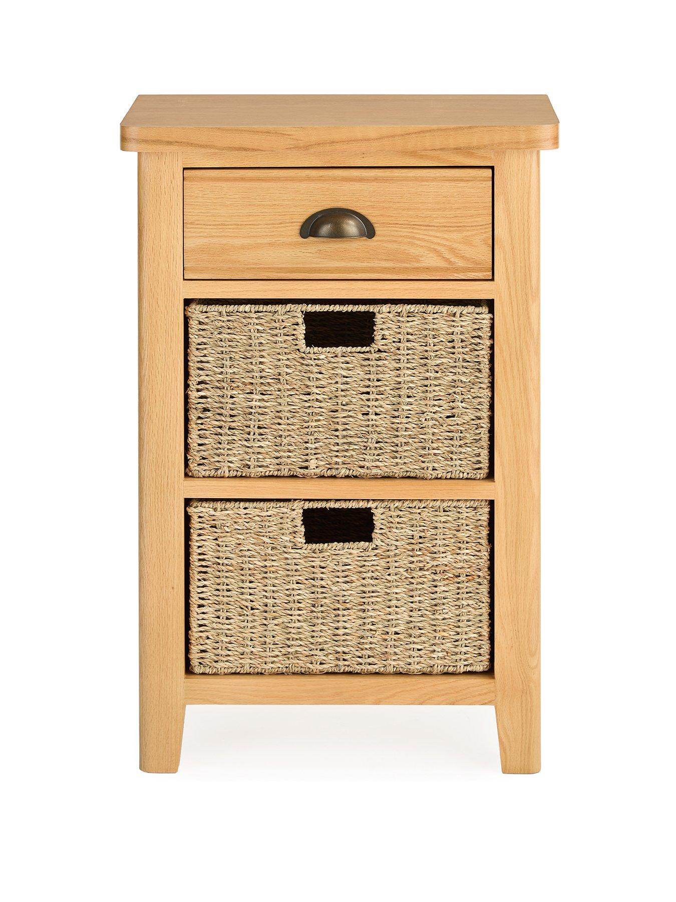 Very Home Ashwin Ready Assembled 1 Drawer, 2 Basket Sideboard ...