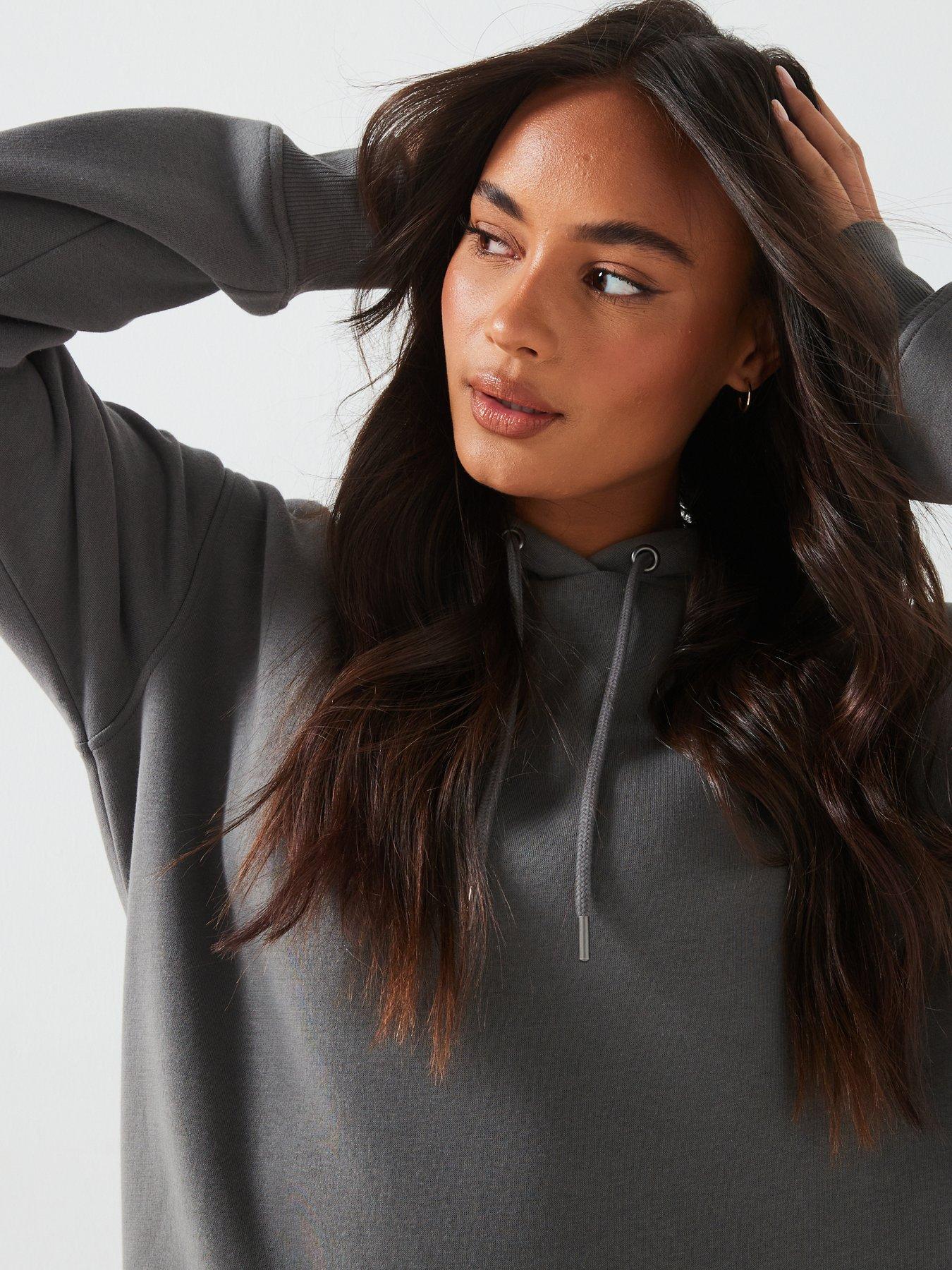 Everyday The Essential Longline Hoodie - Charcoal | Very