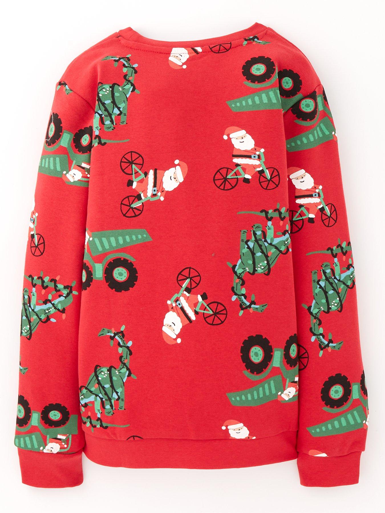 Mini V by Very Boys All Over Print Christmas Sweatshirt - Multi | Very