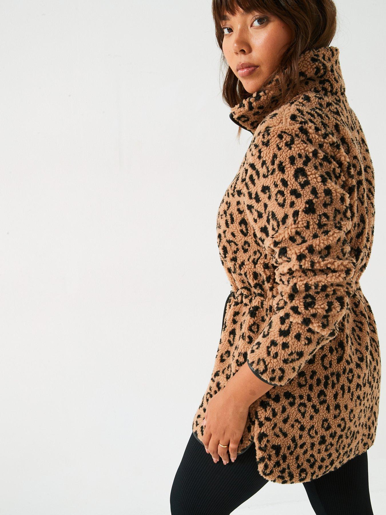 V by Very Curve Zip Through Fleece Jacket - Print | Very