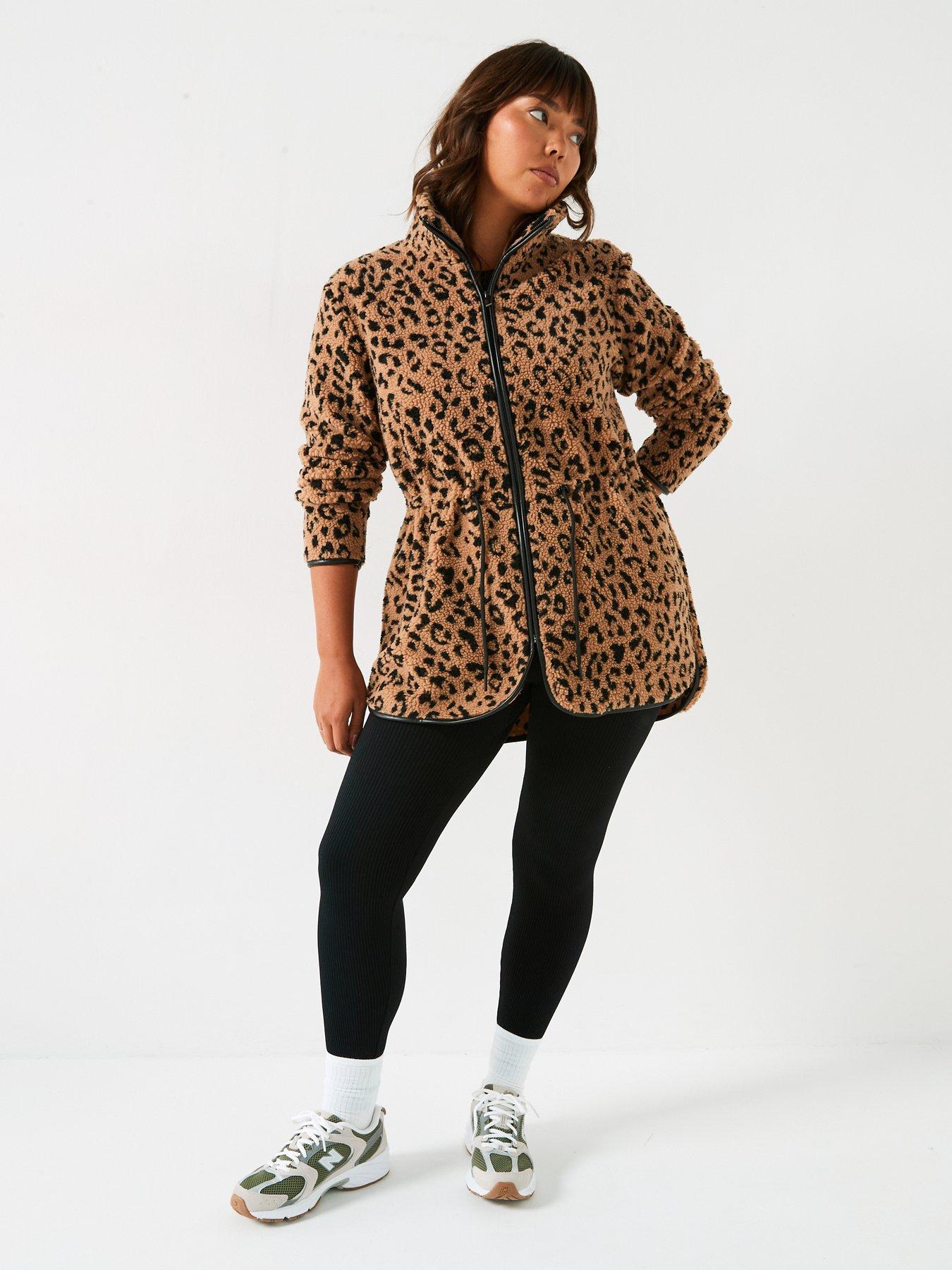 V by Very Curve Zip Through Fleece Jacket - Print | Very