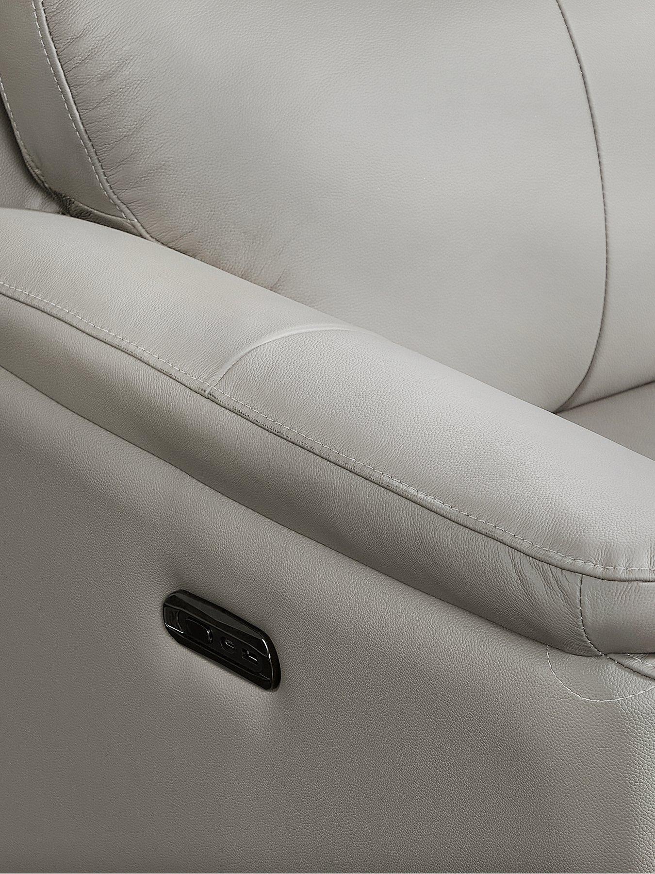 The Very Collection Carson Real Leather/Faux Leather Power Recliner ...