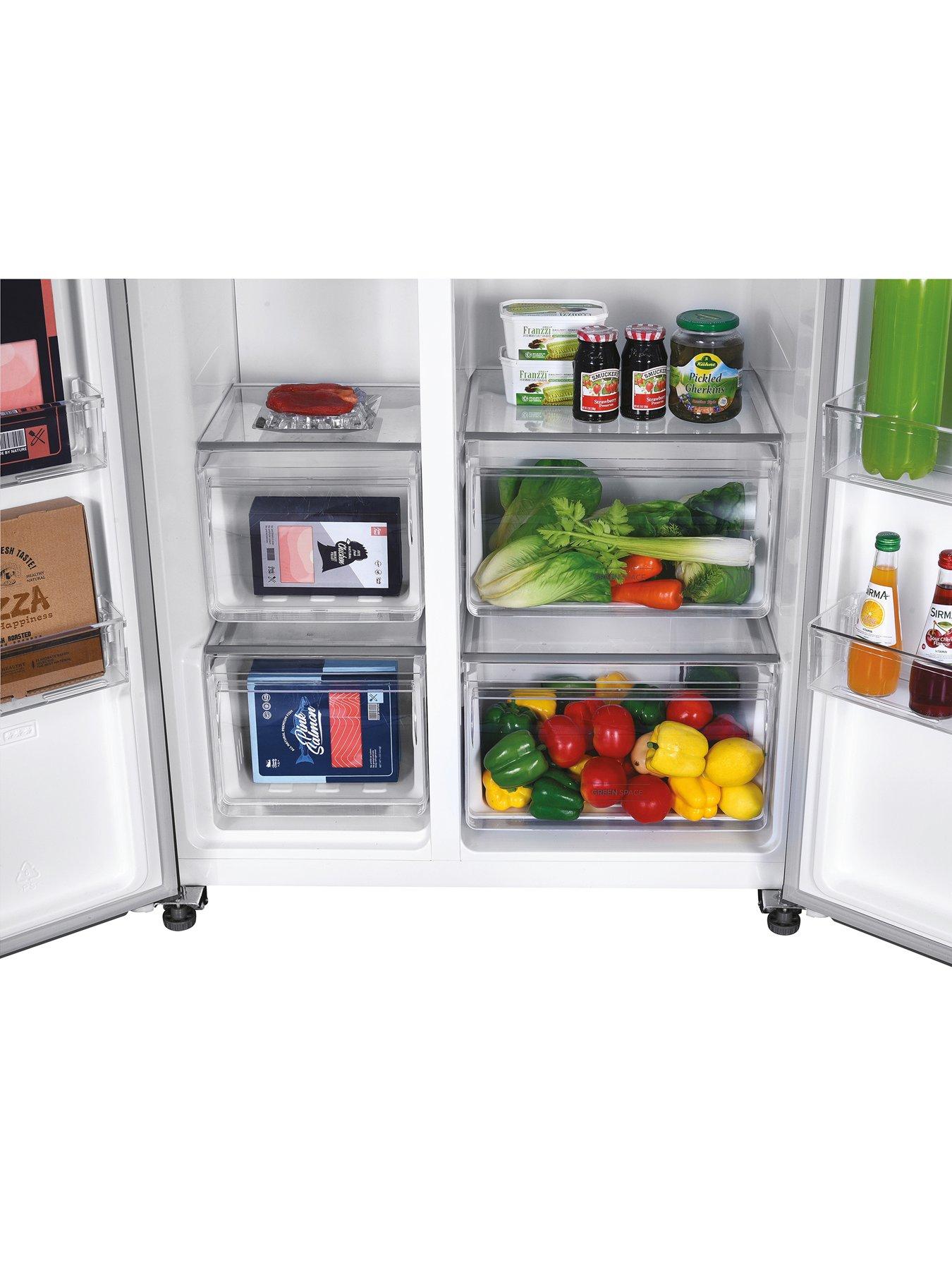 Hoover HHSBSO-6174XK-1 American Style fridge freezer - Inox | Very