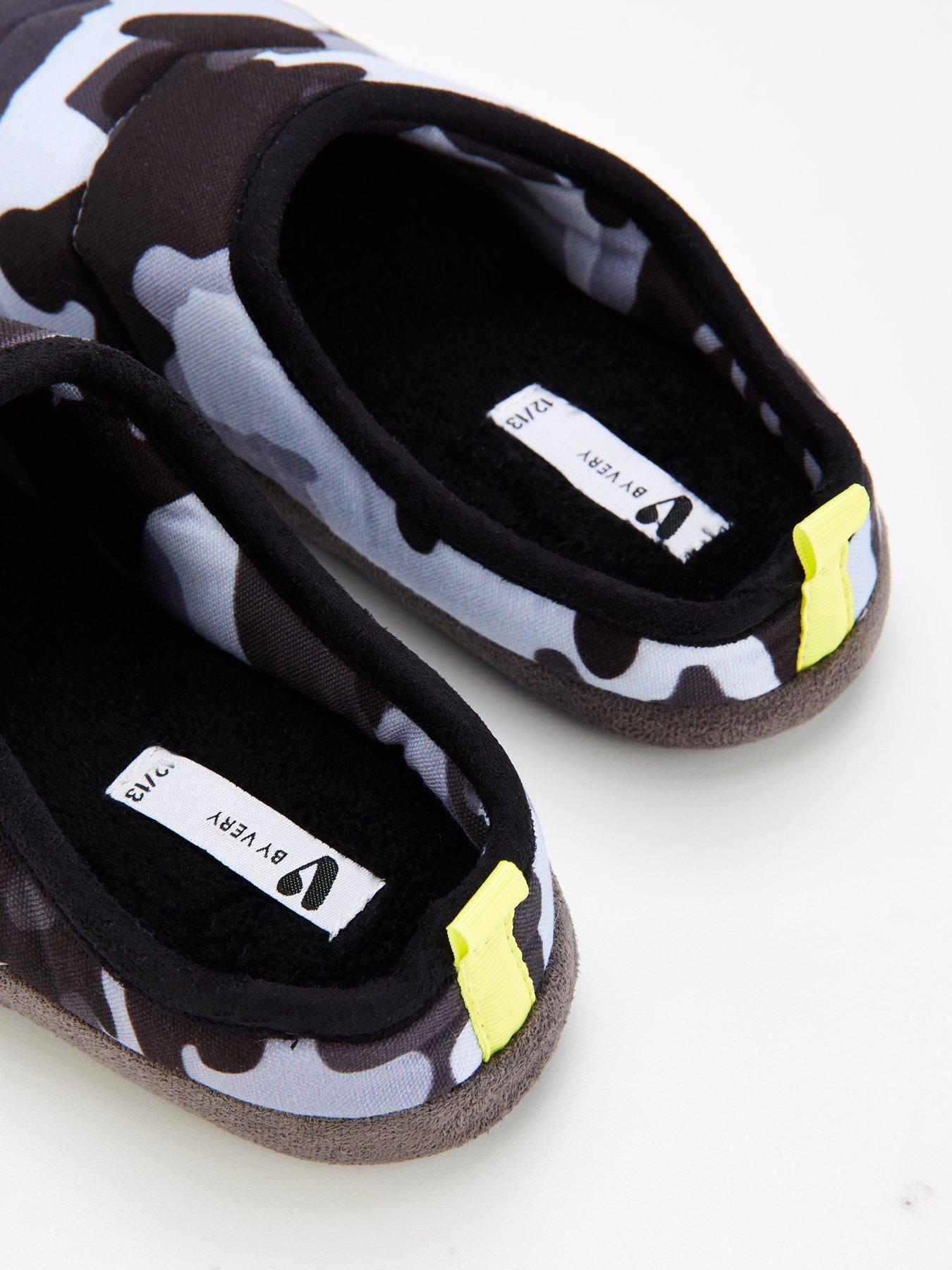 V by Very Camo Mule Slipper - Grey | Very