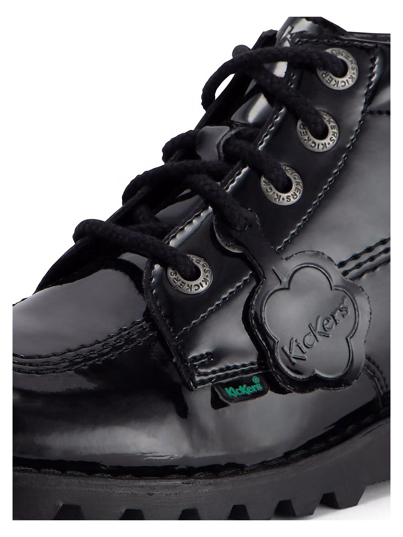 Kickers Kick Hi Vegan Patent - Black | Very