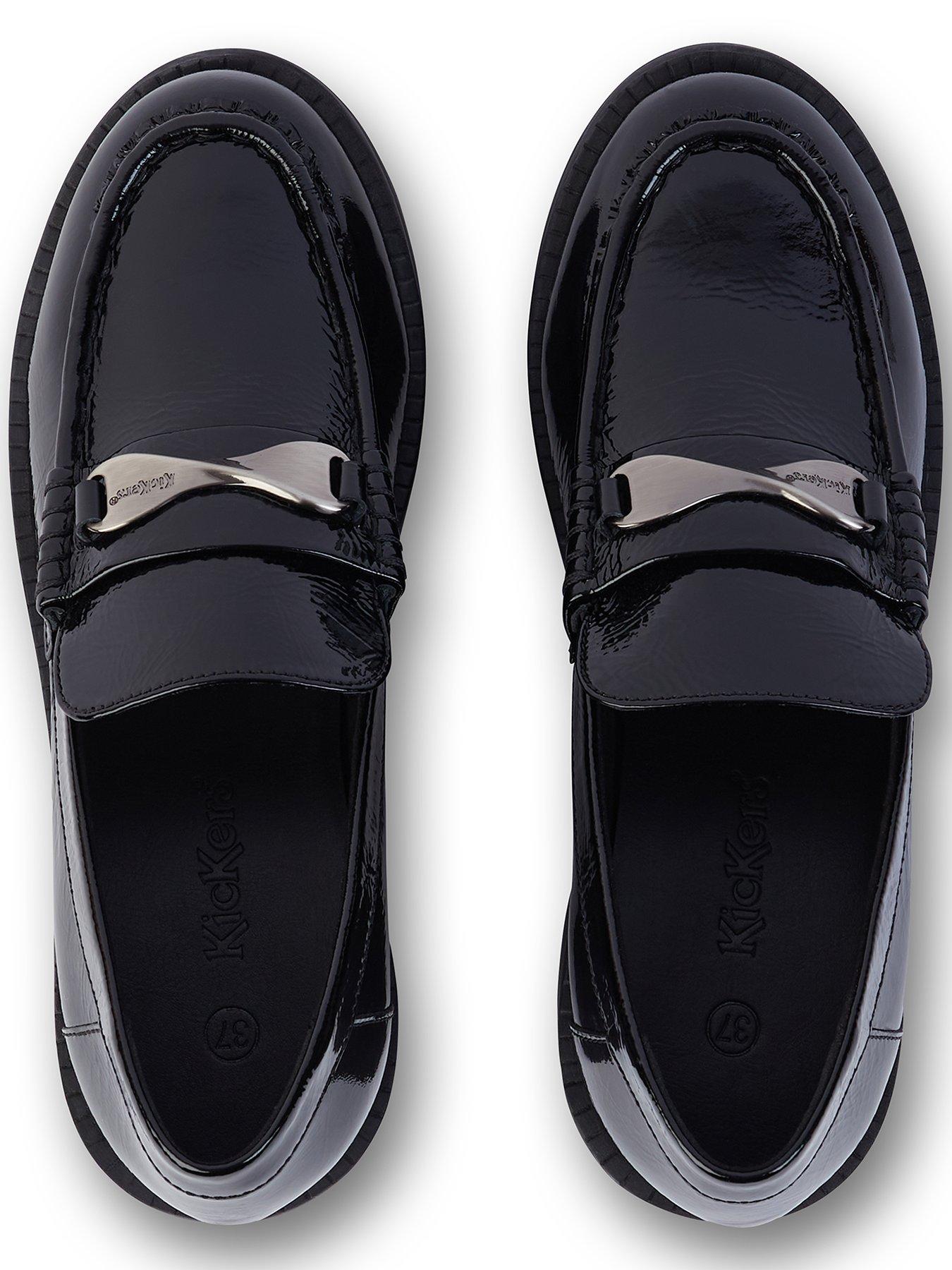 Kickers Edie Patent Leather Loafer - Black | Very