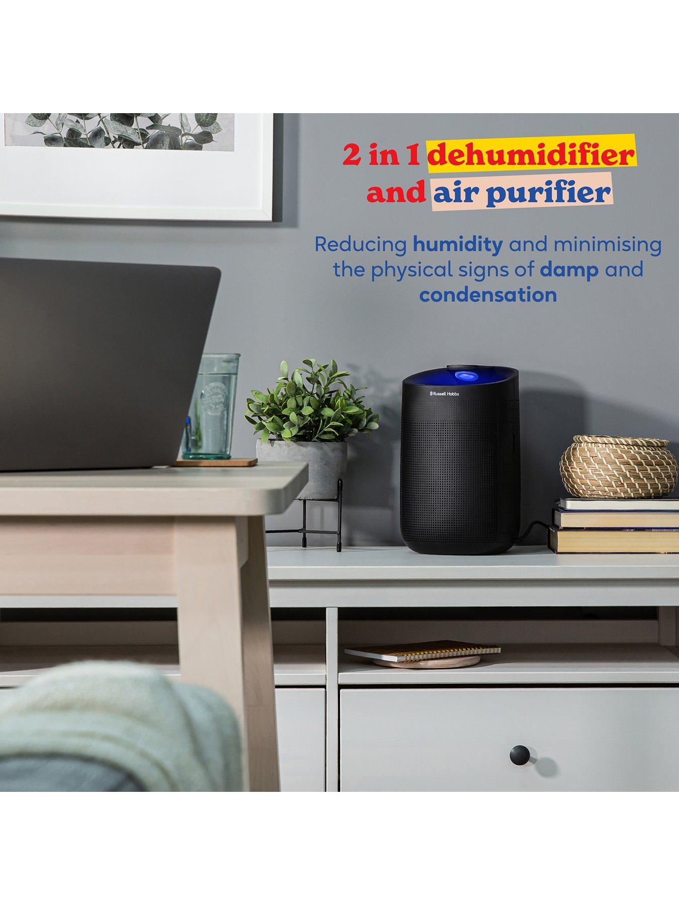 Russell Hobbs RHDH1101B Fresh Air Pro Compact Dehumidifier and Air ...