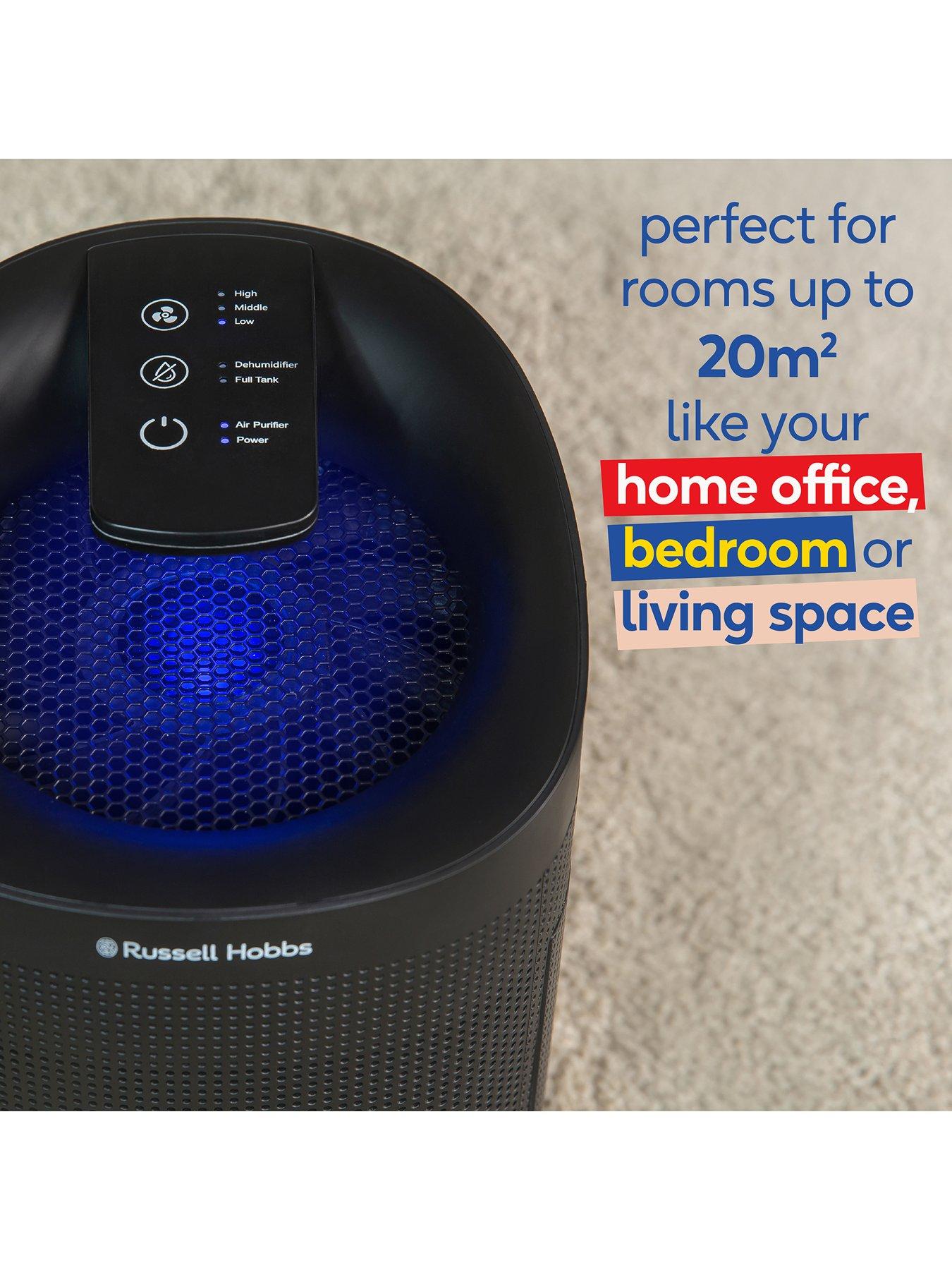 Russell Hobbs RHDH1101B Fresh Air Pro Compact Dehumidifier and Air ...