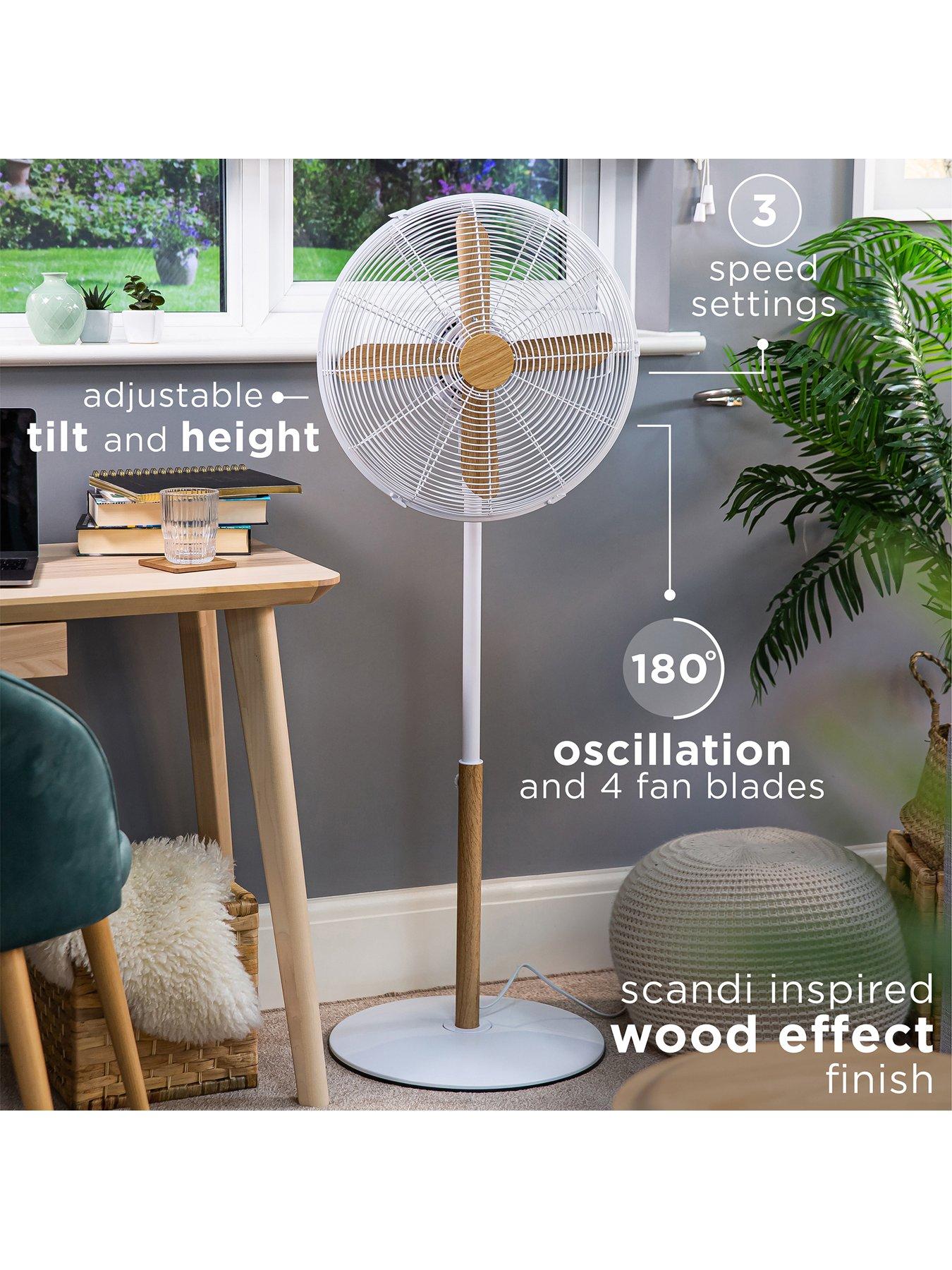 Russell Hobbs RHMPF1601WDW 16" White Scandi Style Pedestal Fan | Very